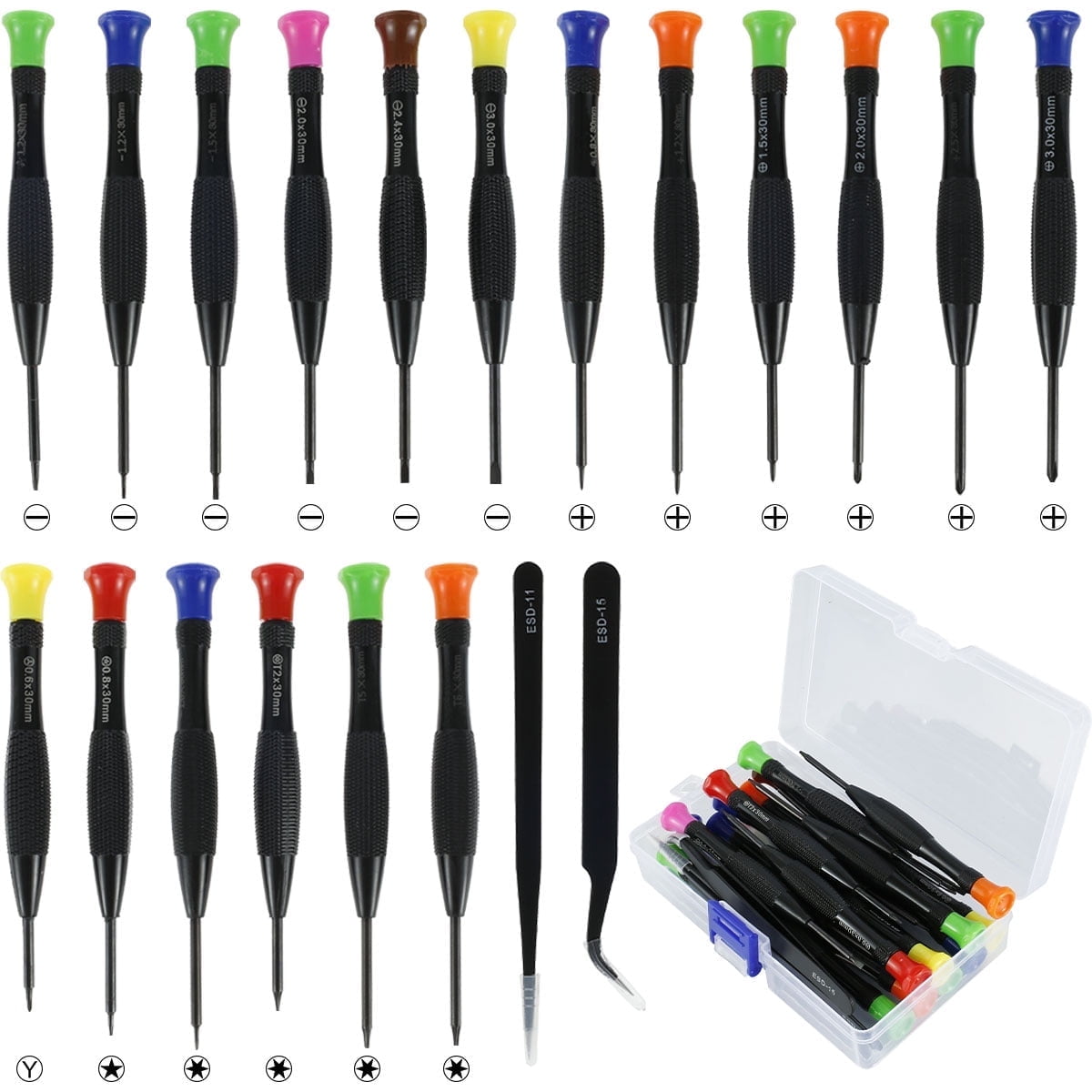 NewSoul 20PCS Precision Bit Screw Tools, Mini Magnetic Screwdriver Set ...