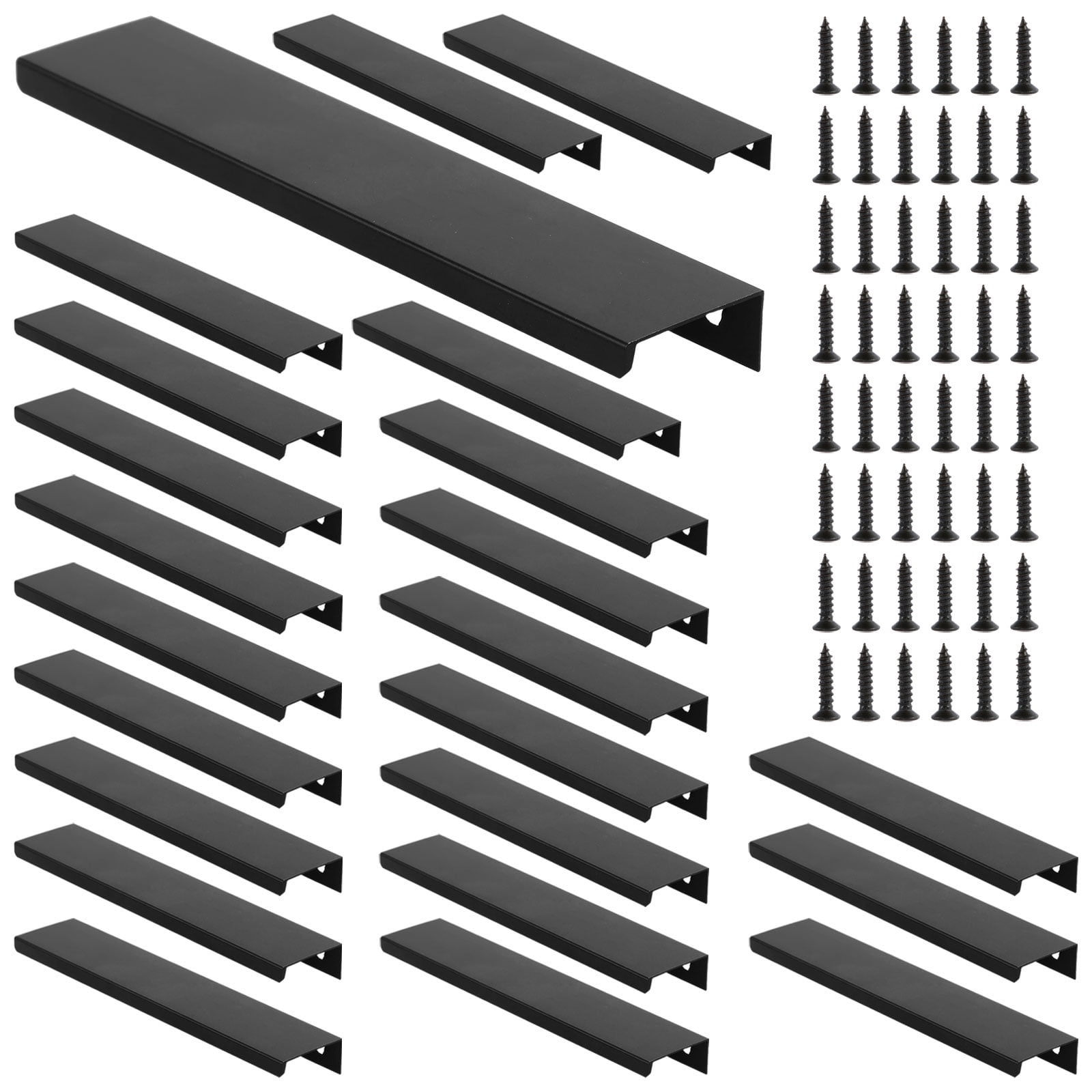 FUYGRCJ 24PCS Adhesive Drawer Pulls, No Drill Concealed Cabinet Handles ...