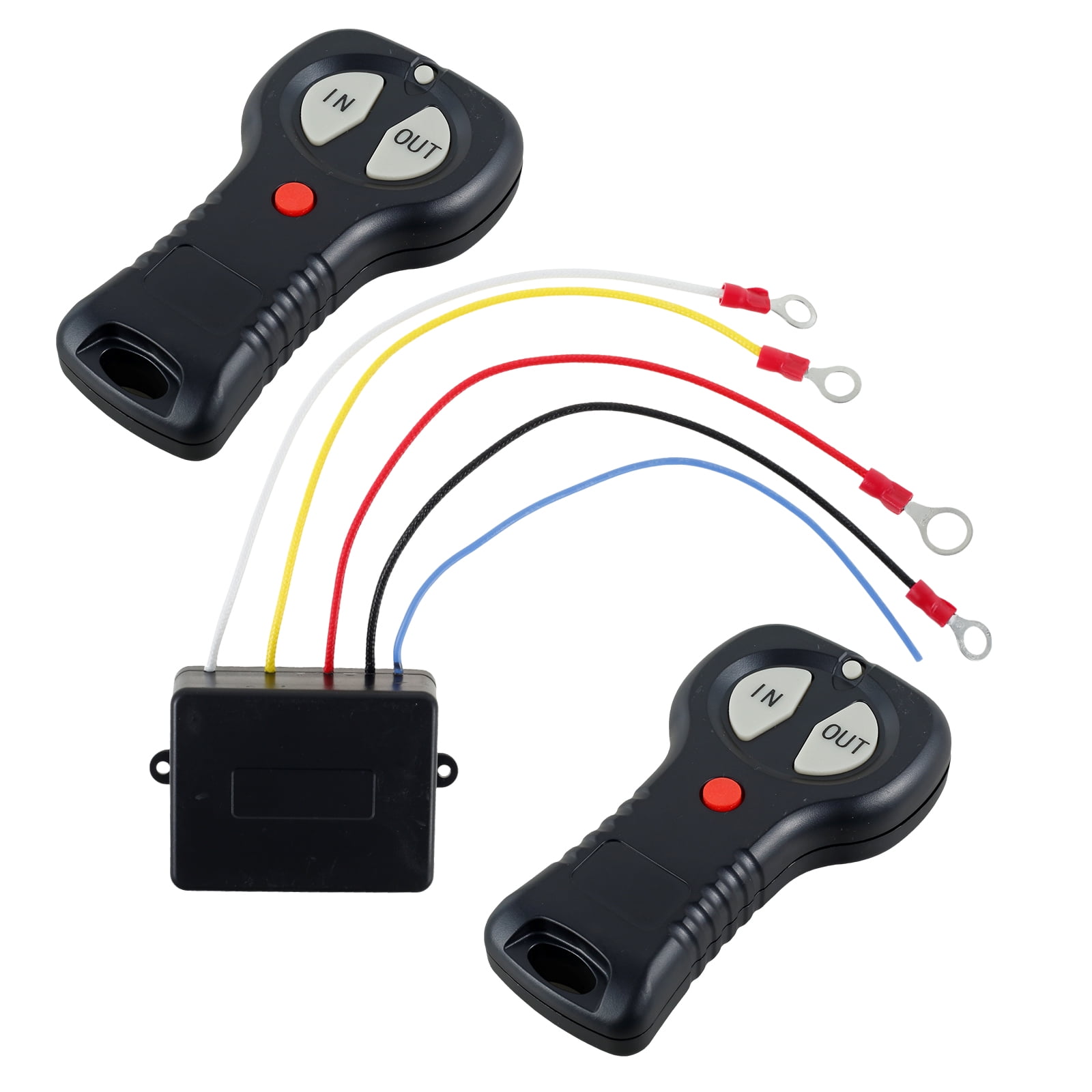 FUYGRCJ 2Pcs Wireless Winch Remote Control Kit 12V Universal Car ...