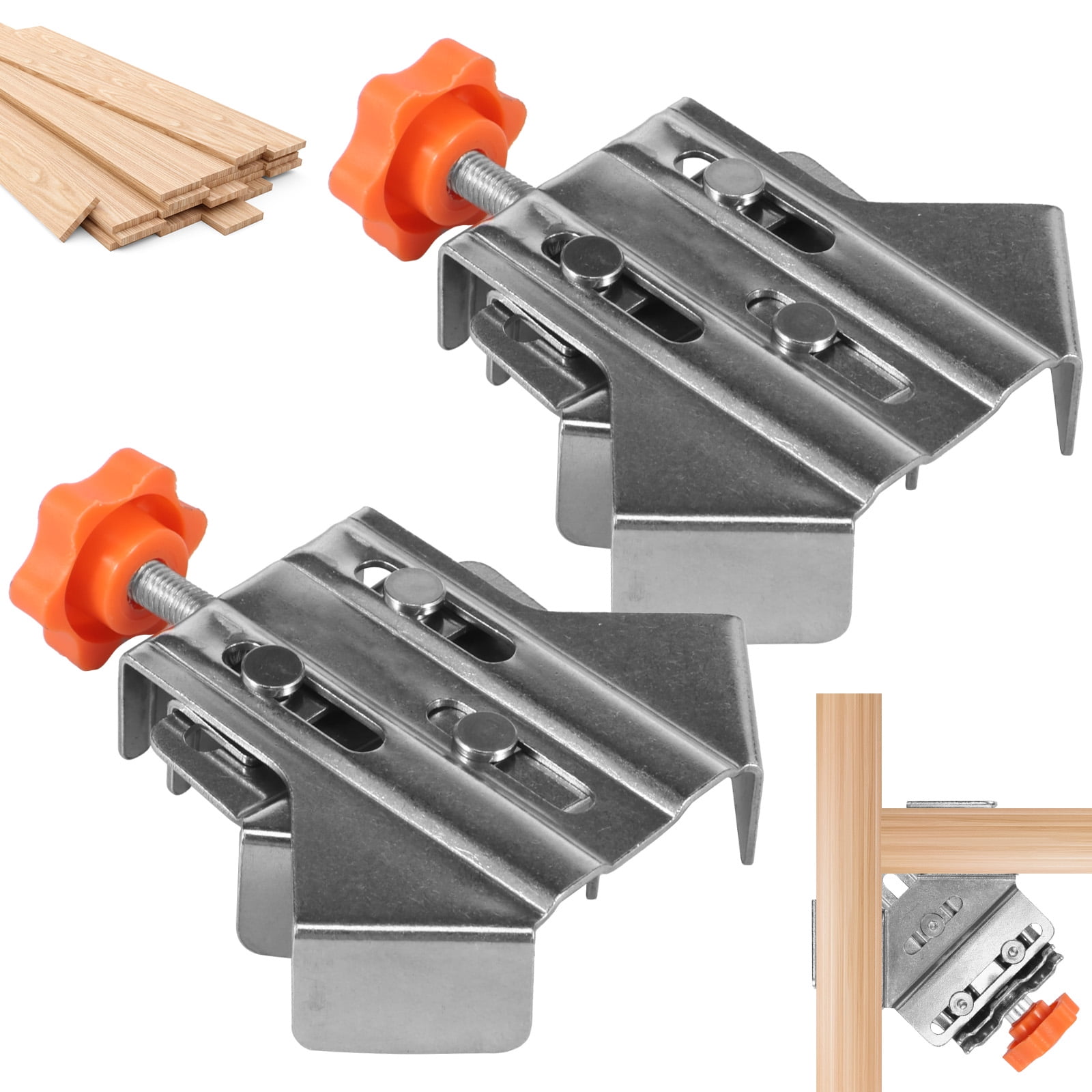 FUYGRCJ 2Pcs Woodworking Right Angle Clamp Precision Open and Close ...