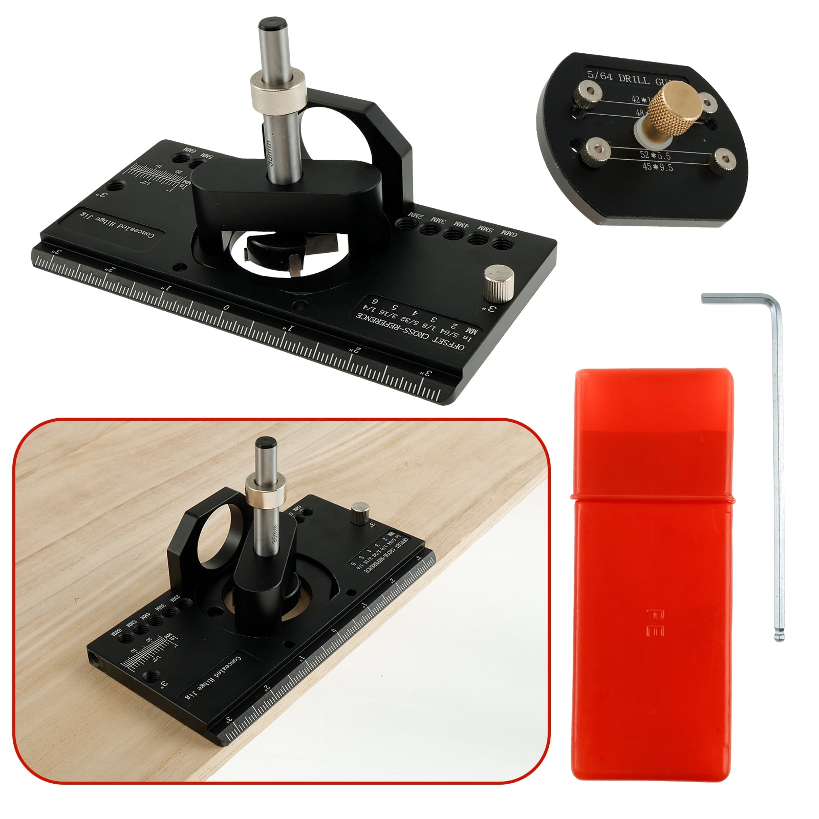 FUYGRCJ 35mm Concealed Hinge Jig All Metal Door Hinge Drill Guide ...
