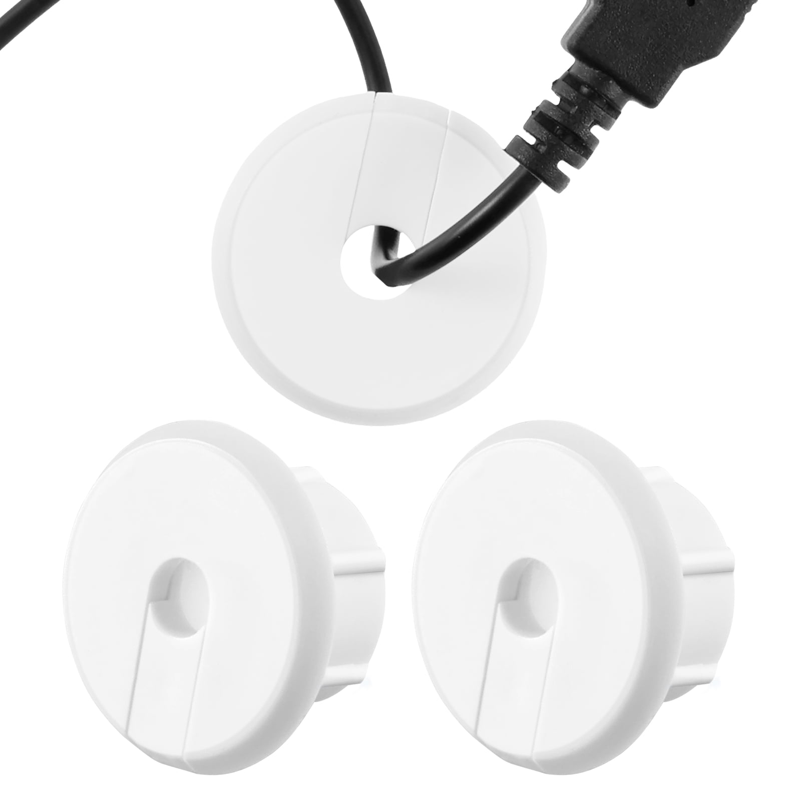 FUYGRCJ 3Pcs Wall Bushing for Ethernet Cable Plastic Through Cable ...
