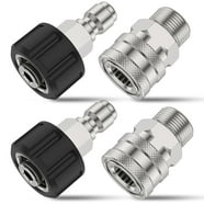 ESSENTIAL WASHER Plated Steel 3/8" Male Quick Connect Fittings Pressure ...
