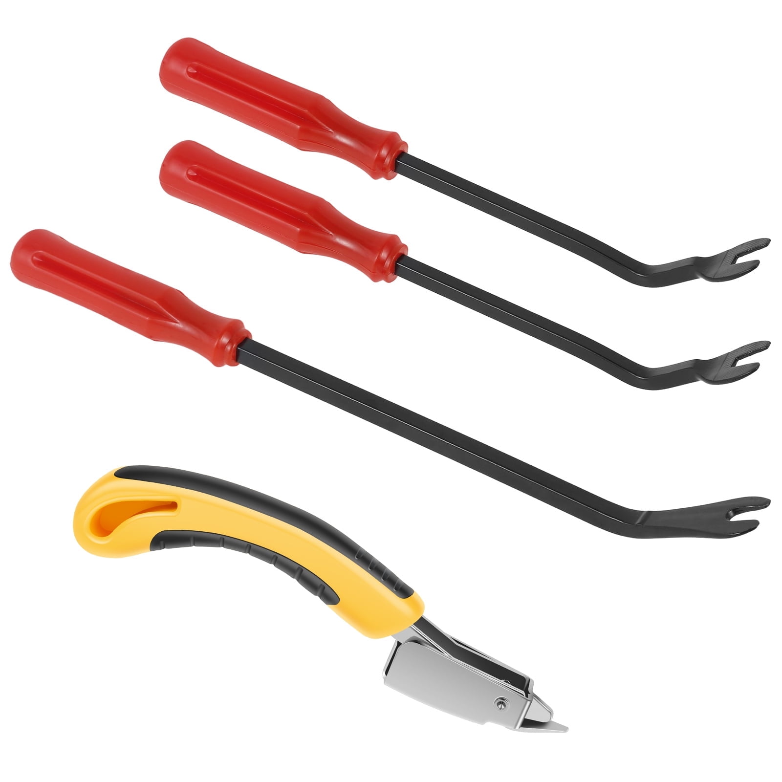 FUYGRCJ 4Pcs Staple Remover Set Sturdy Steel Nail Puller Heavy Duty ...