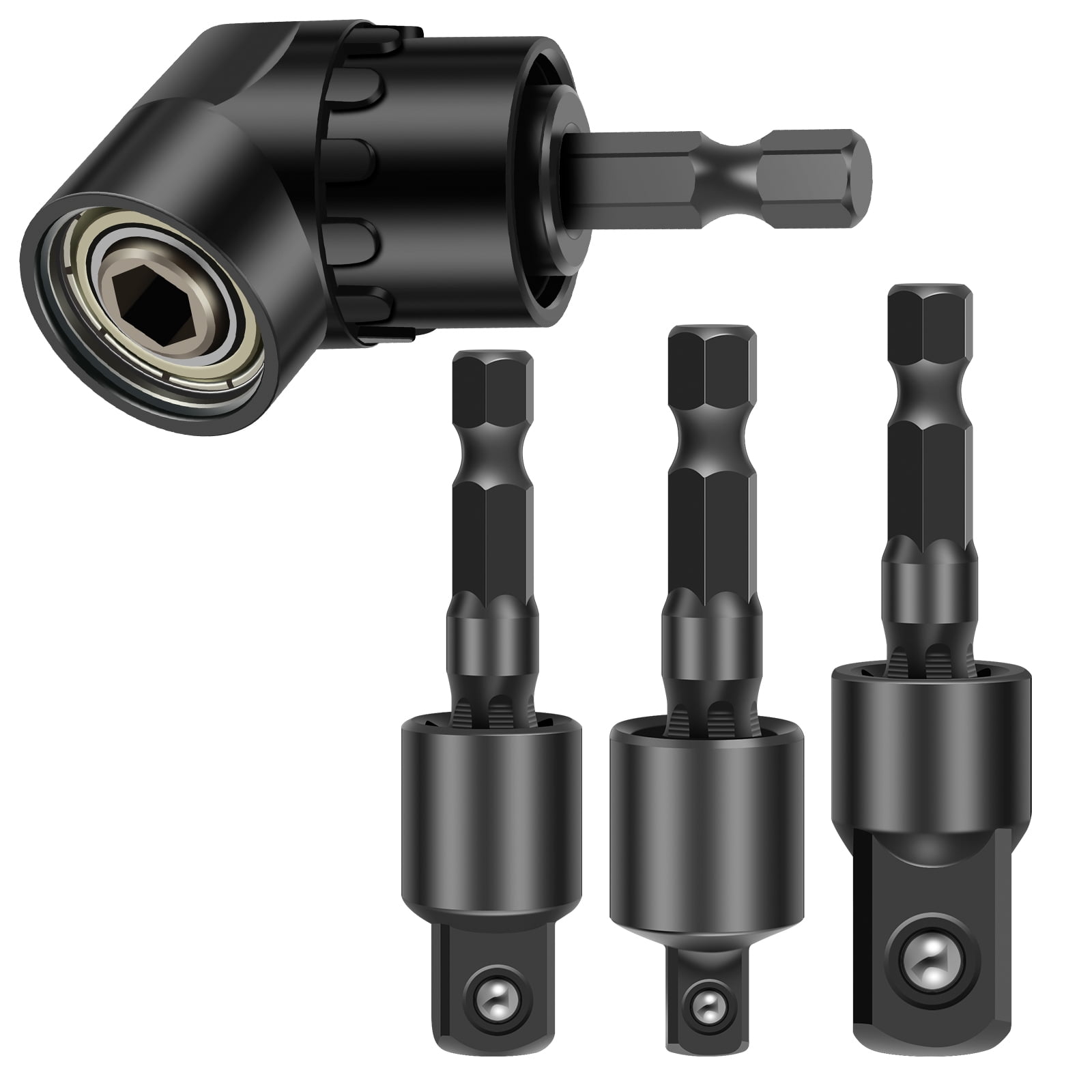 FUYGRCJ 4Pcs Swivel Socket Adapter and 105° Right Angle Drill ...
