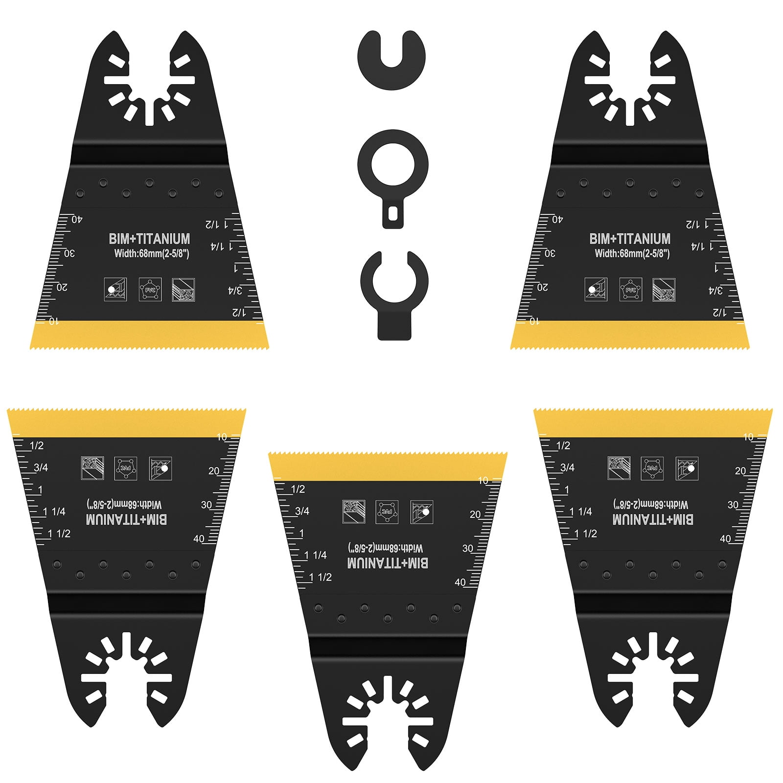 FUYGRCJ 5Pcs Oscillating Saw Blade Set Extended Multitool Blades 2-11 ...