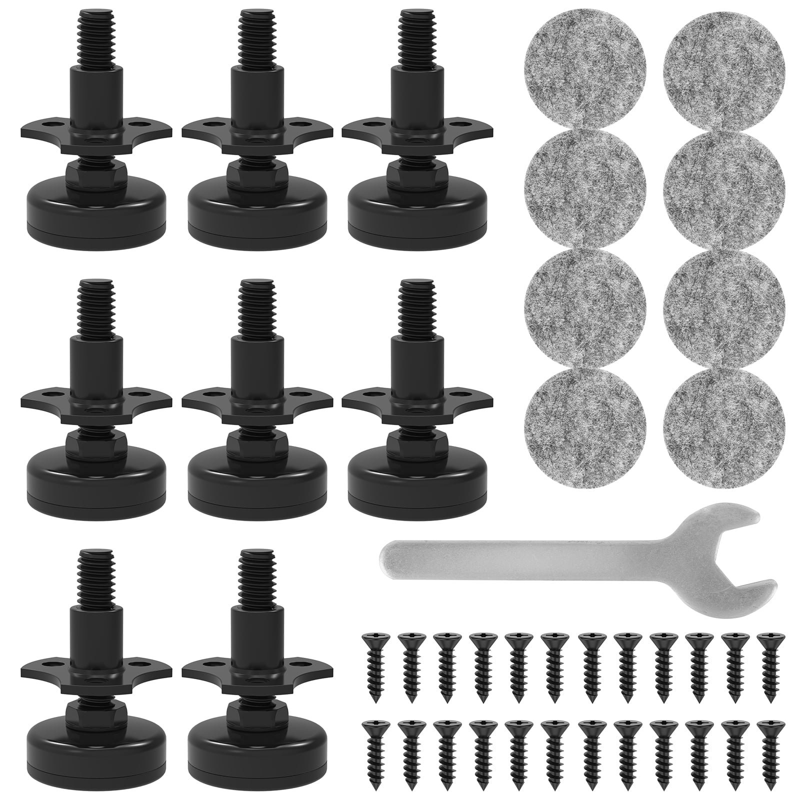 FUYGRCJ 8/4Pcs Furniture Leveling Feet Height Adjustable Furniture ...