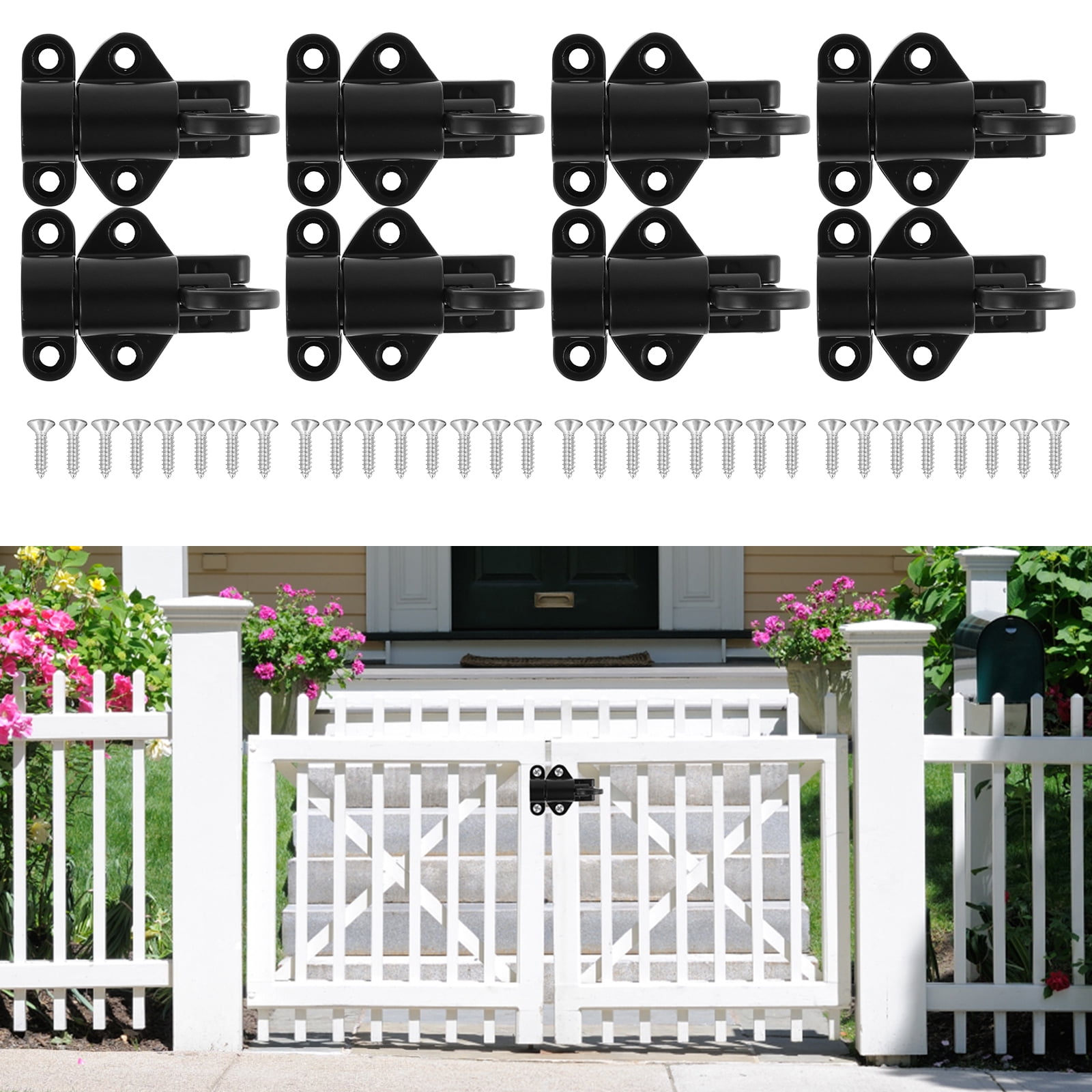 FUYGRCJ 8PCS Self-Closing Latches Spring Door Lock Latch Aluminum Alloy ...