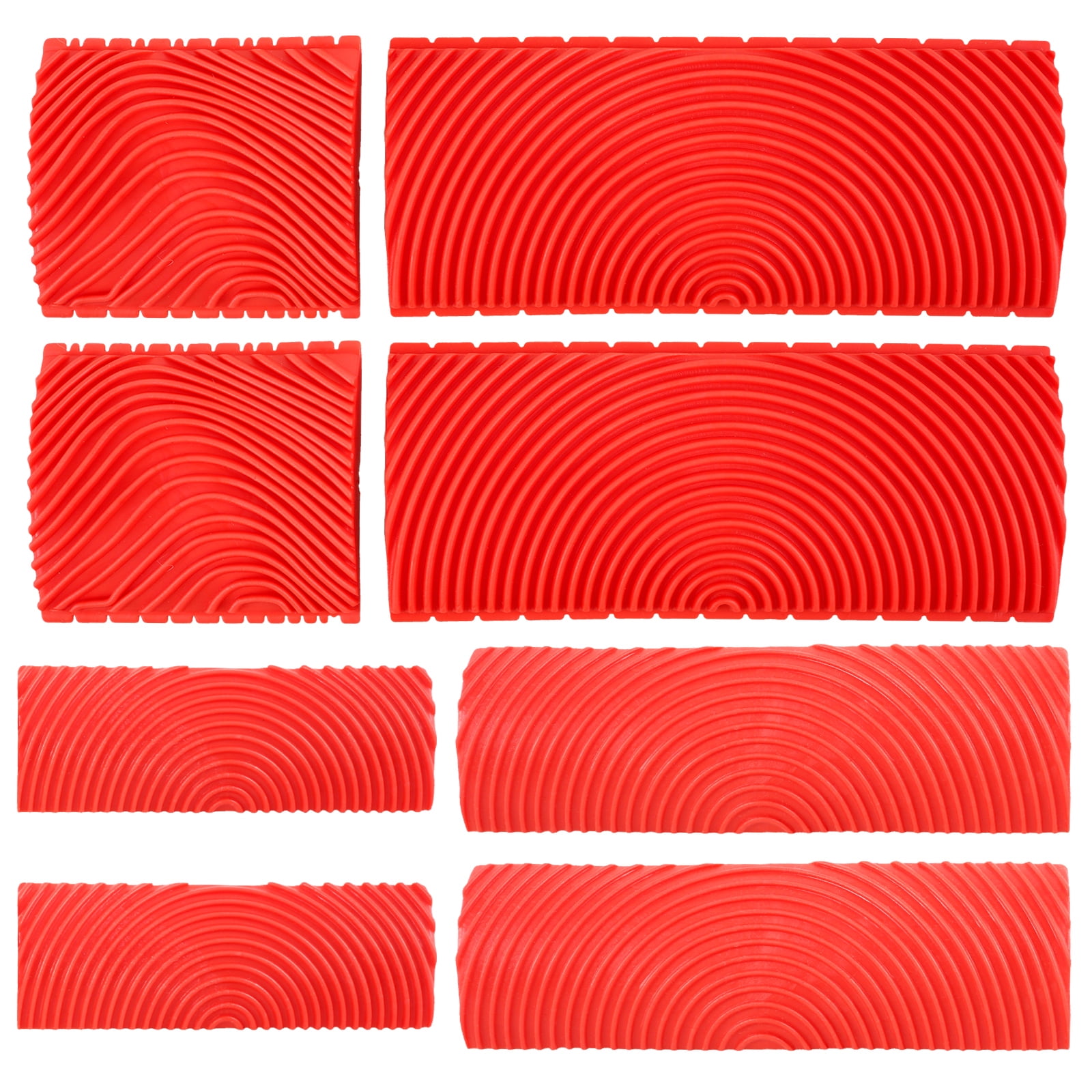 FUYGRCJ 8Pcs Wood Grain Tool Kit Rubber Wood Graining Tool Set Reusable ...