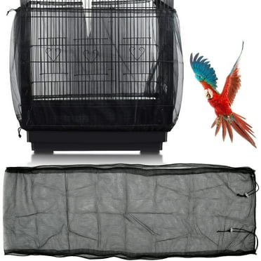 Ywlanda Bird Cage Seed Catcher: Nylon Mesh Net Cover for Parrot ...