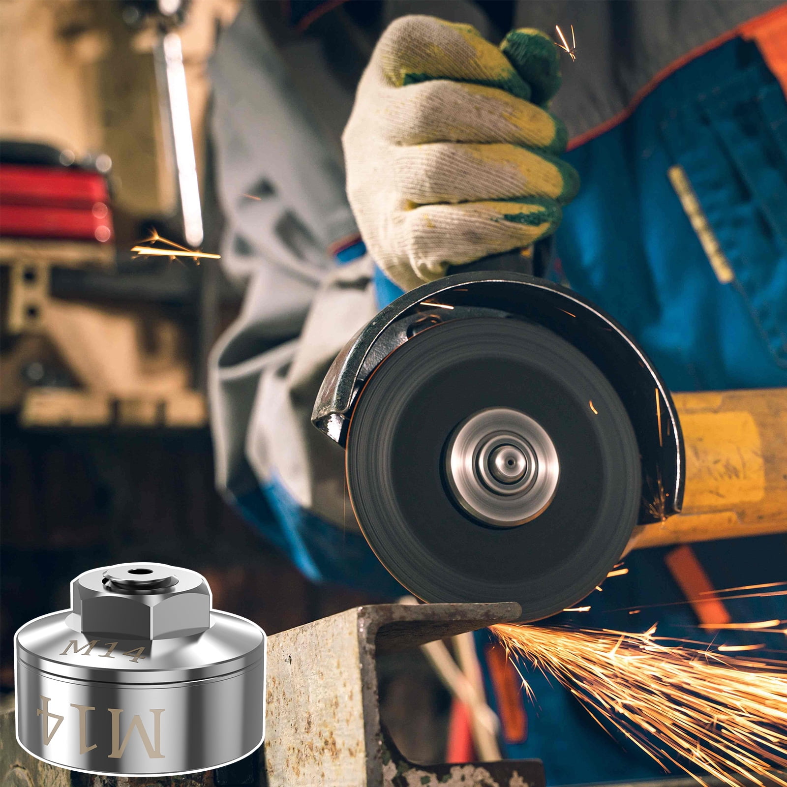 FUYGRCJ Angle Grinder M14 Adapter 304 Stainless Steel Angle Grinder Saw ...