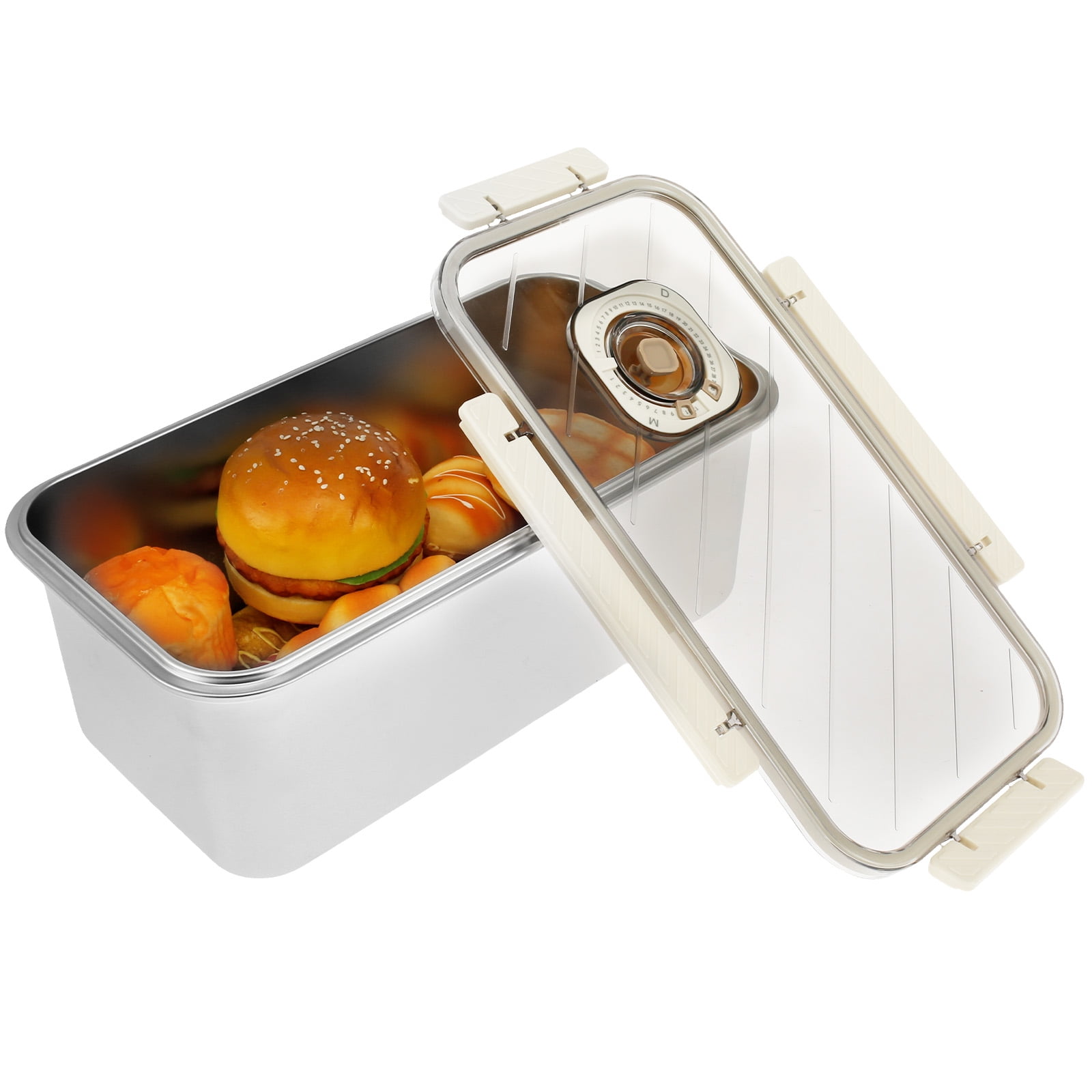 FUYGRCJ Bread Container 304 Stainless Steel Bakeable Bread Box Time ...