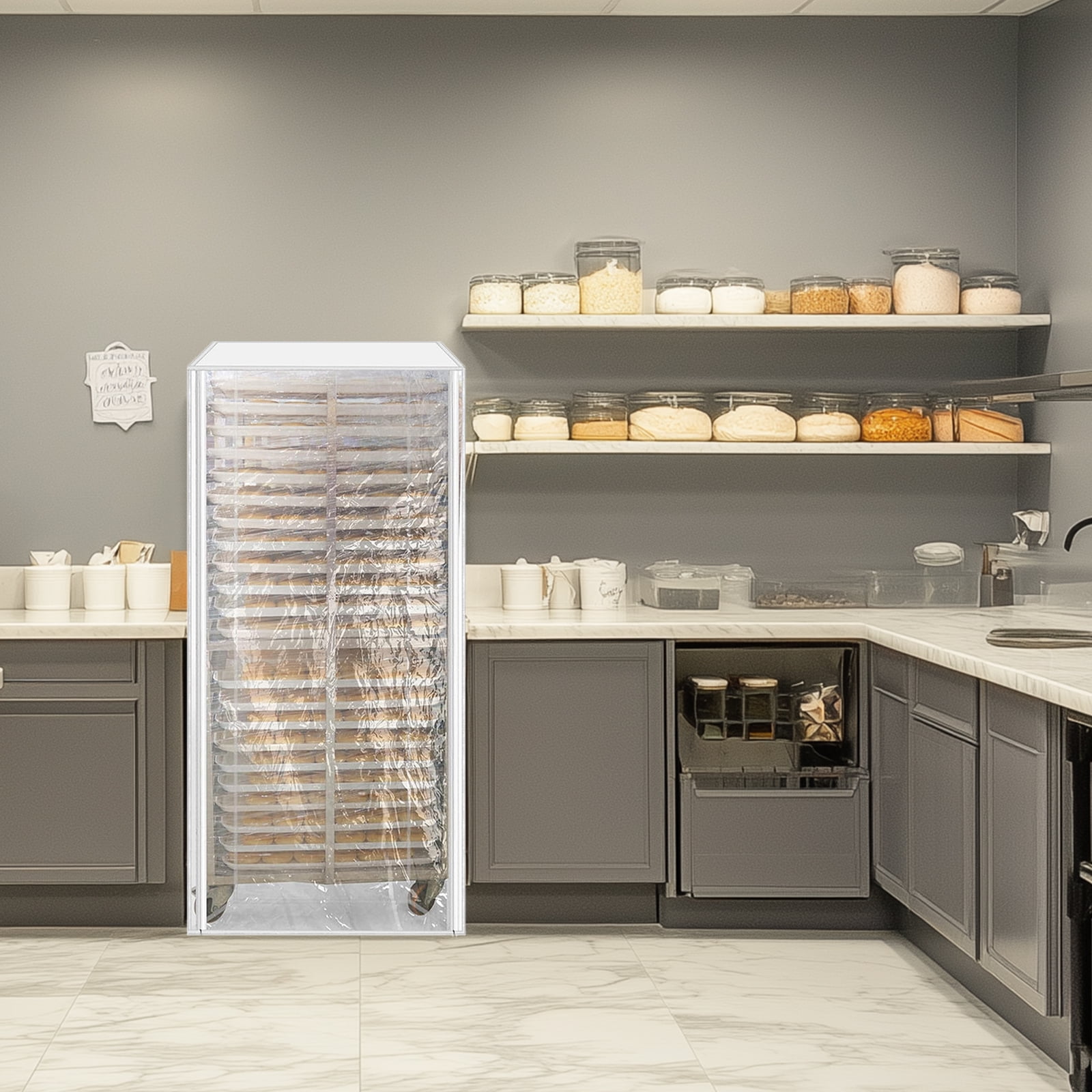 FUYGRCJ Bun Pan Rack Cover Clear Versatile Bakers Rack Cover Waterproof ...