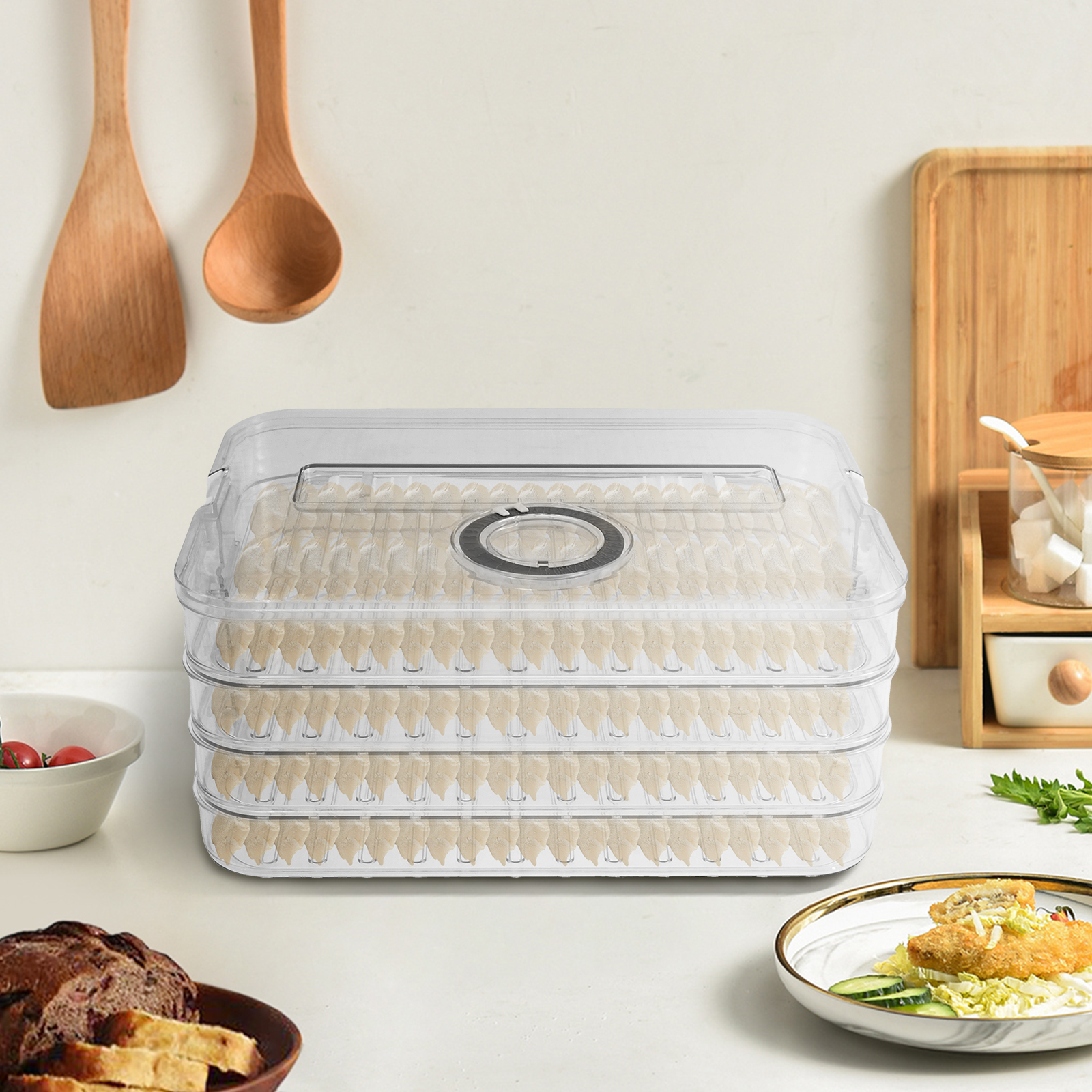 FUYGRCJ Deli Meat Container for Fridge 3/4 Layer Cheese Container ...