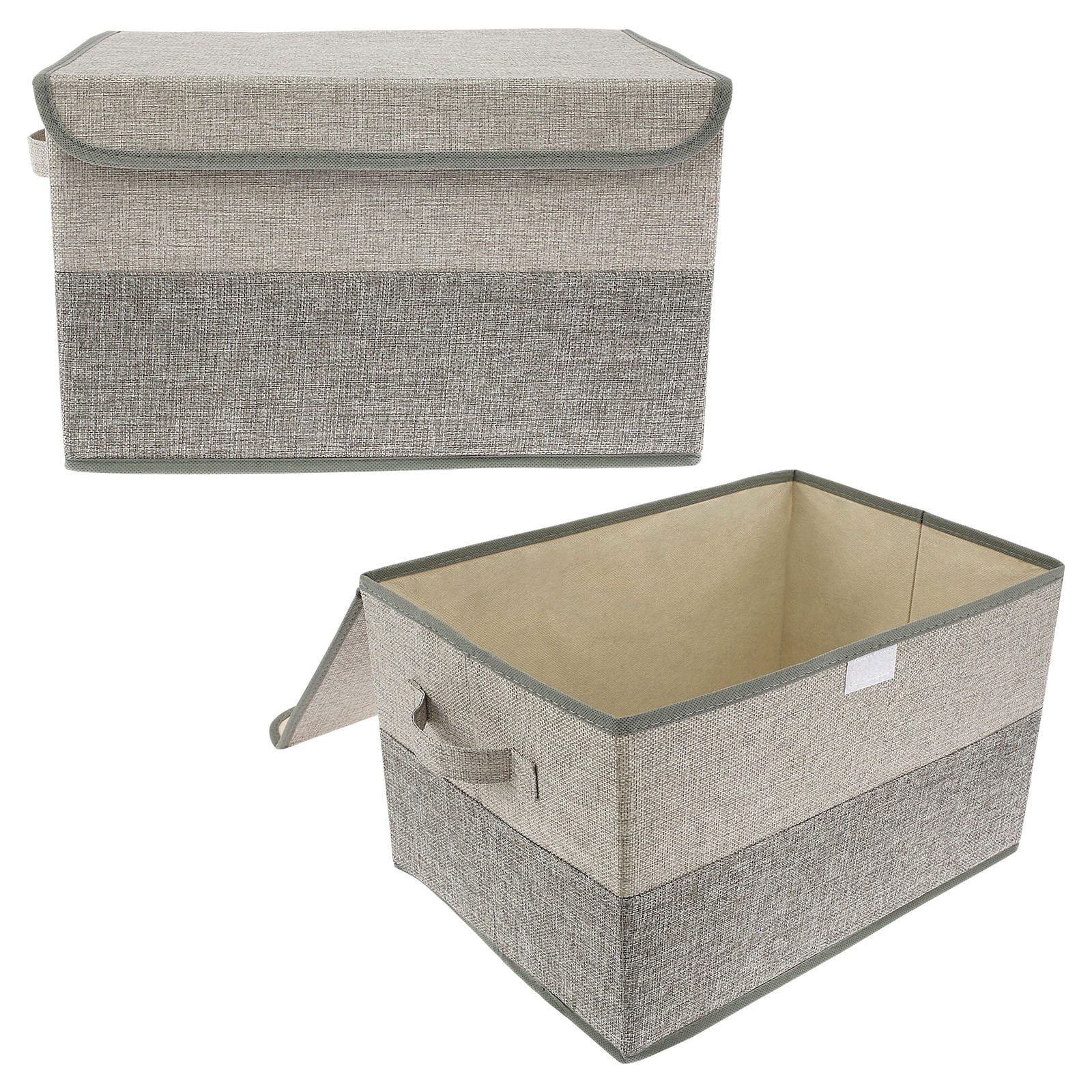 FUYGRCJ Foldable Fabric Storage Baskets Box with Lid Space-Saving Linen ...