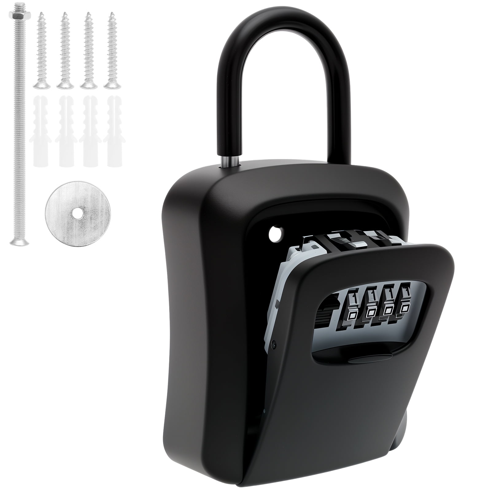 FUYGRCJ Key Lock Case, 4 Digit Combination Key Storage Box, Wall ...