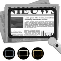 Large Square Magnifying Glass Foldable Full Page 5X Magnifier 72 LED ...