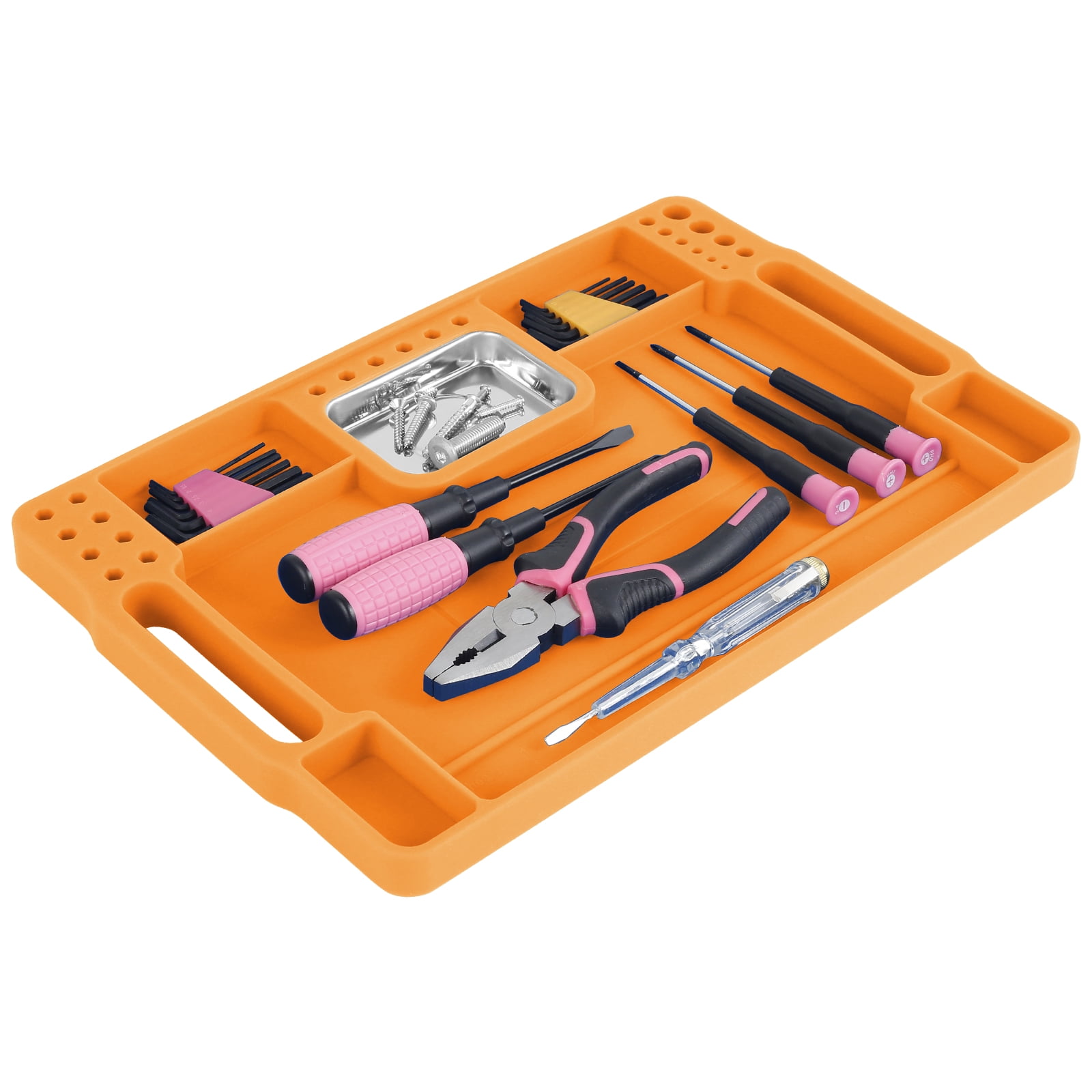 FUYGRCJ Silicone Tool Tray, Non-Slip Mechanics Tool Organizer Tray ...