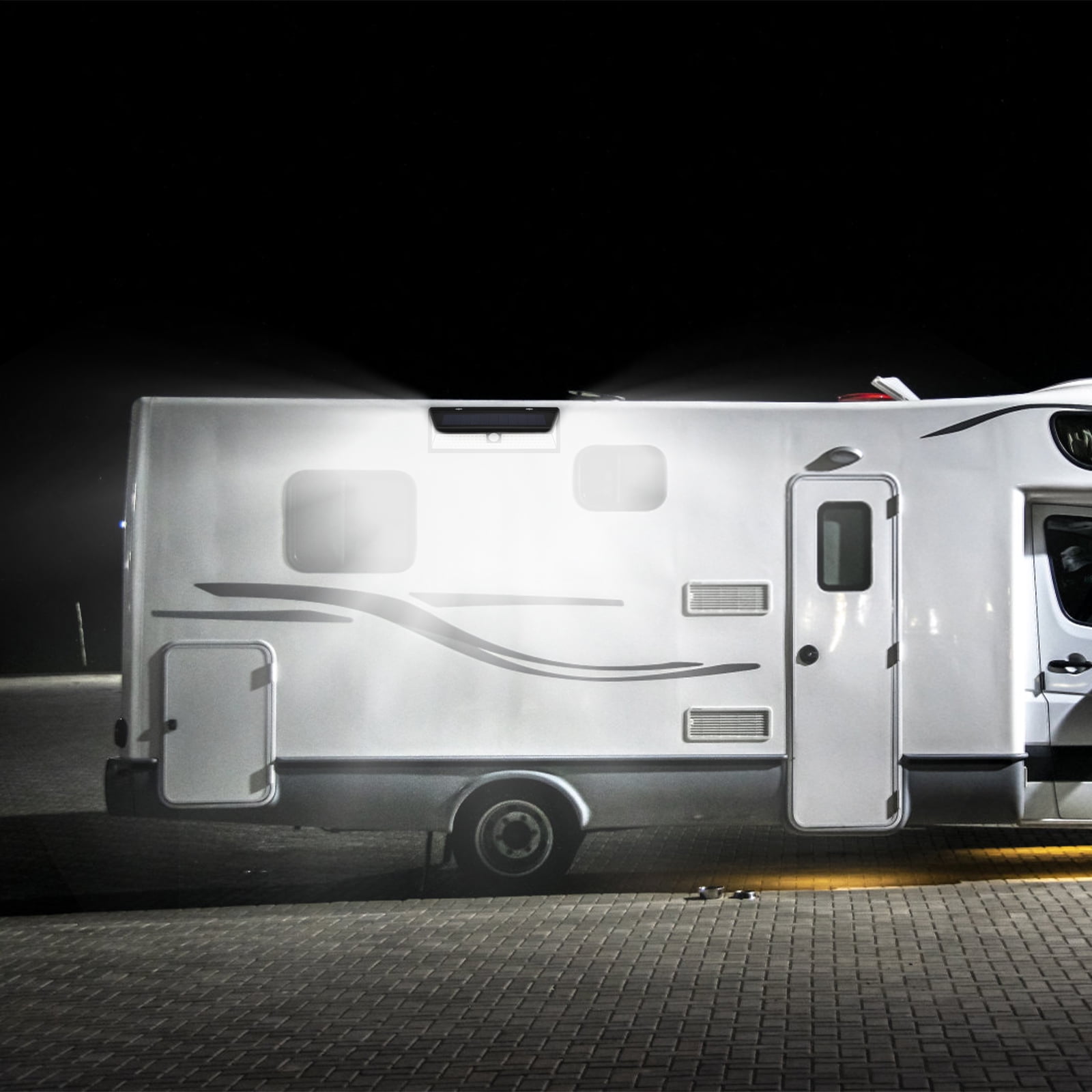 FUYGRCJ Solar RV Porch Light 118 LED RV Motion Sensor Light with Remote ...