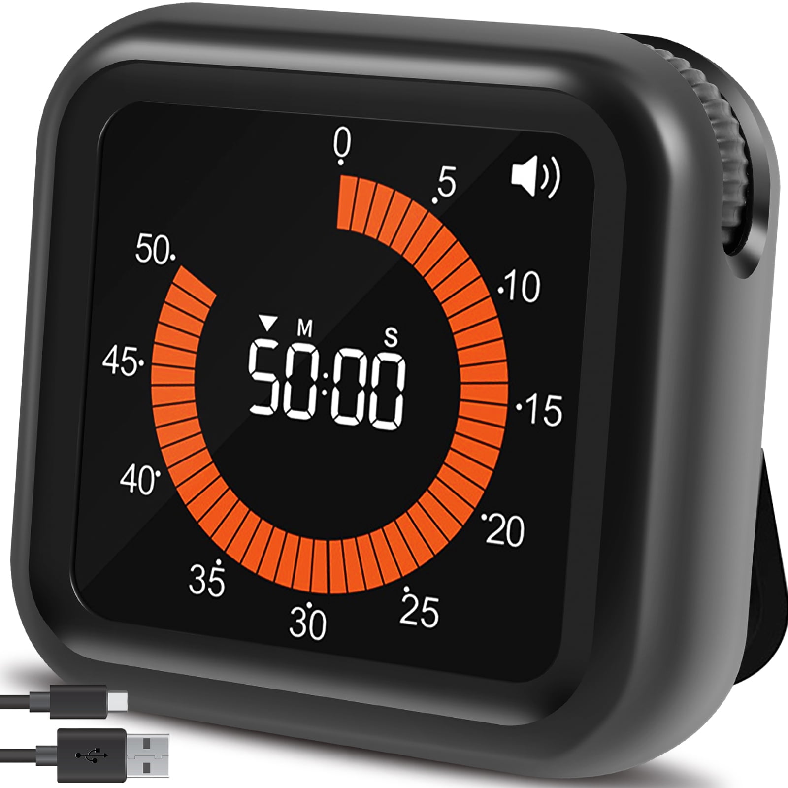 FUYGRCJ Visual Timer Portable Digital Timer USB Rechargeable 60 Minute ...