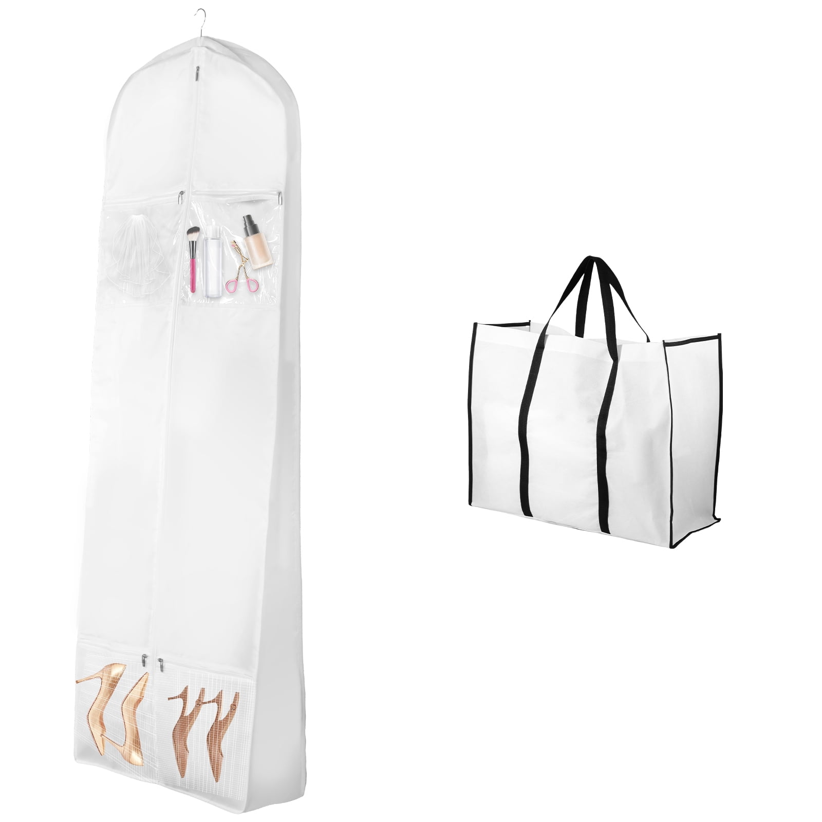 FUYGRCJ Wedding Dress Garment Bag with Bride Tote Bag 70inch Dress ...