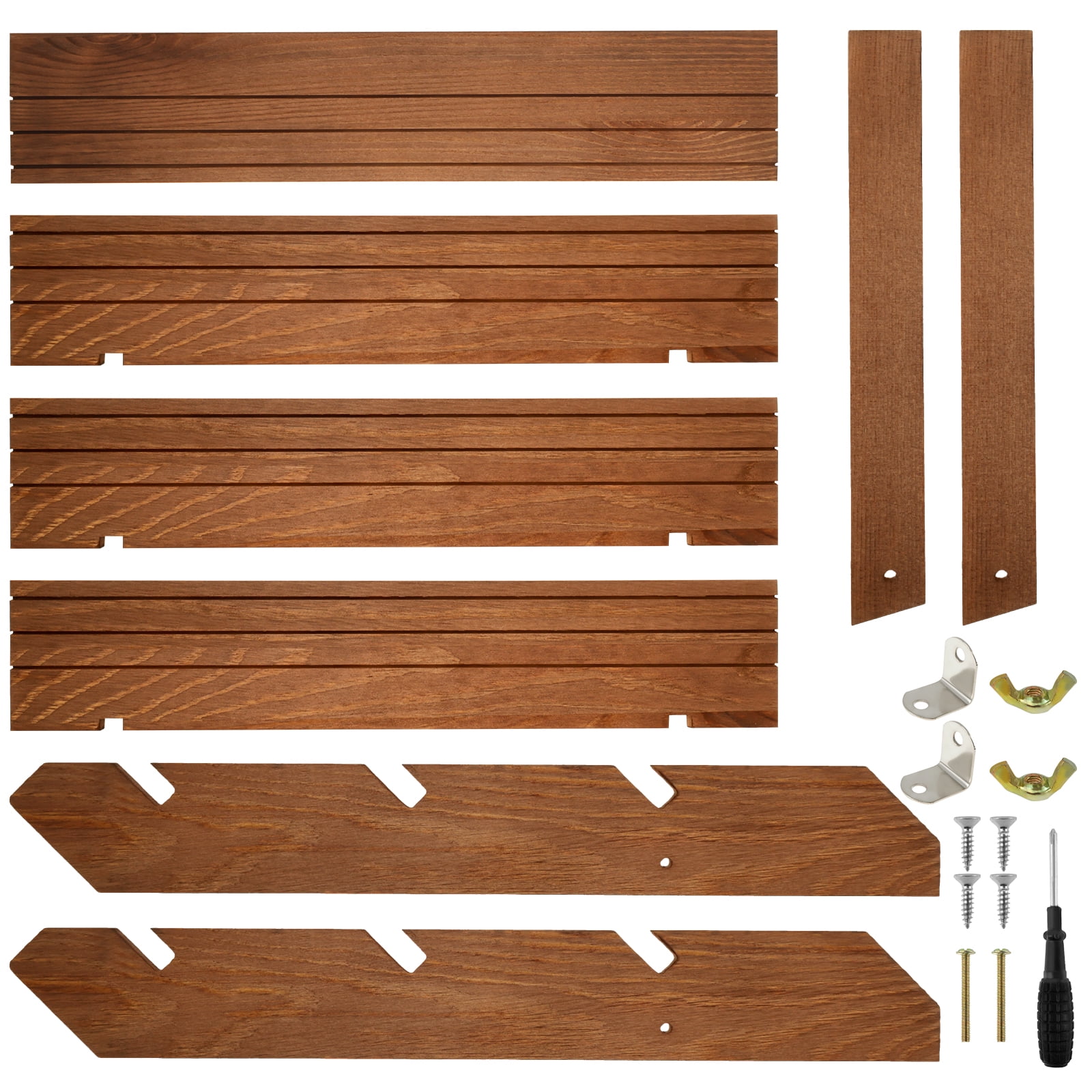 FUYGRCJ Wood Display Riser 4 Layer Wood Display Stand Space Saving ...