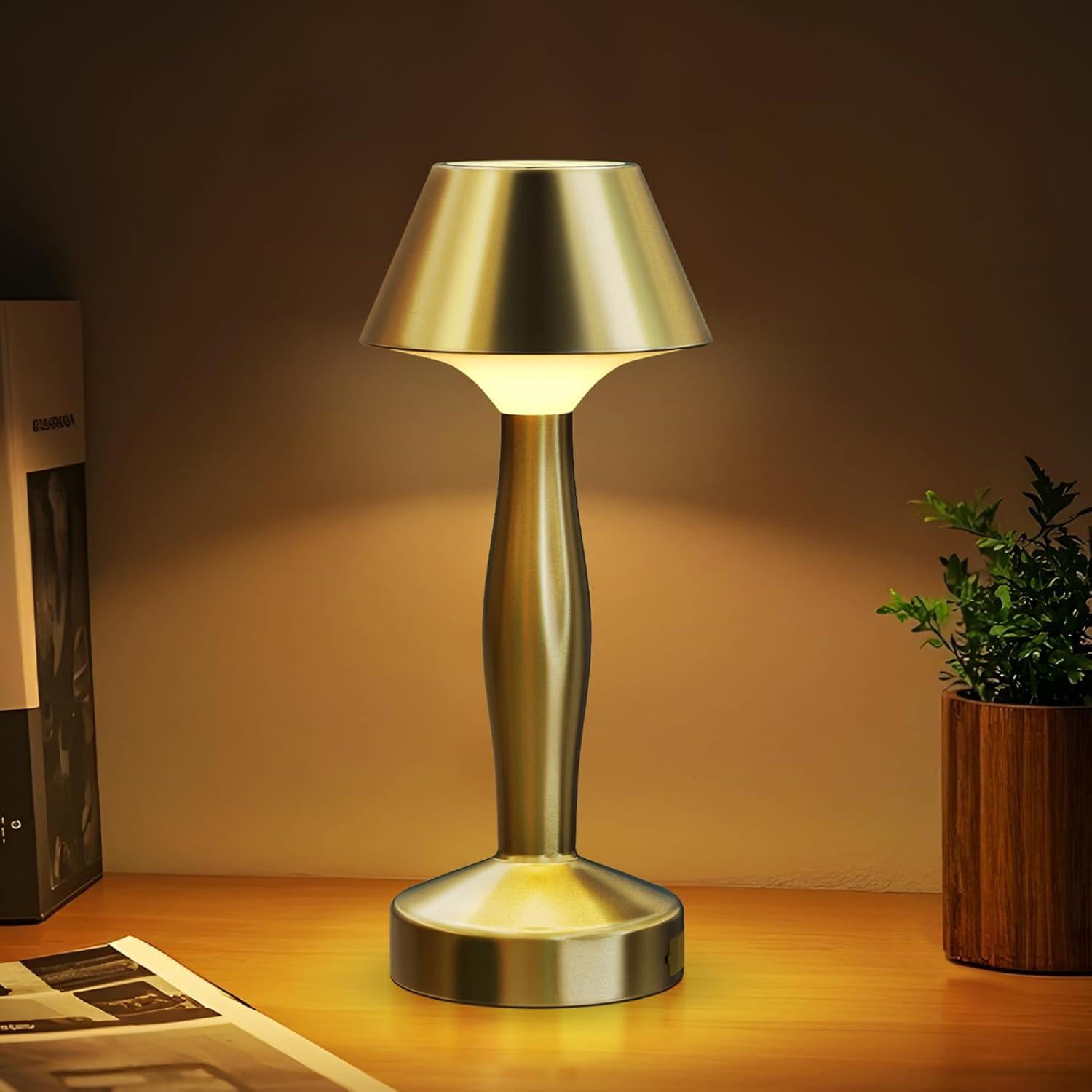 FUYO Portable LED Table Lamp,Dimmable 3-Levels Brightness with Touch ...