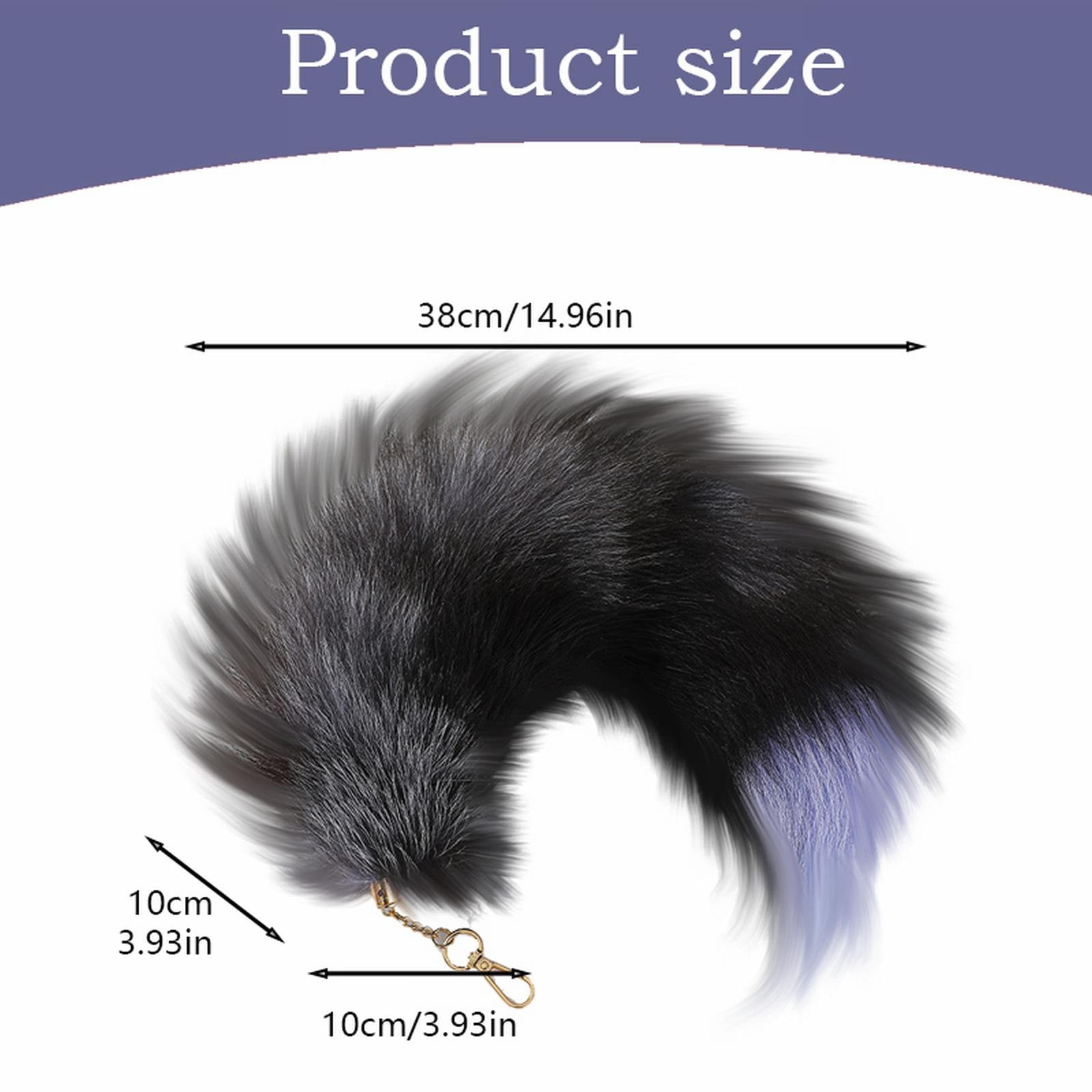 FUYPSE 2026 New Arrivals 2pcs Therian Tail Keychain Faux Fur Fox Tail ...