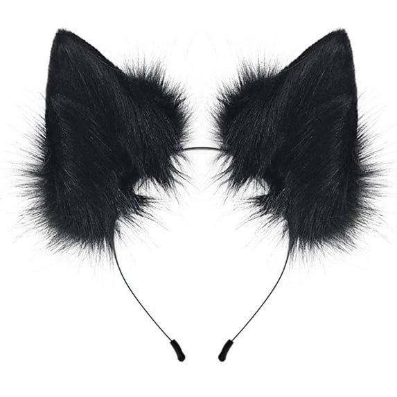 FUYPSE 2026 New Arrivals Faux Fur Fox Wolf Ears Headband,Fox Long Fur ...