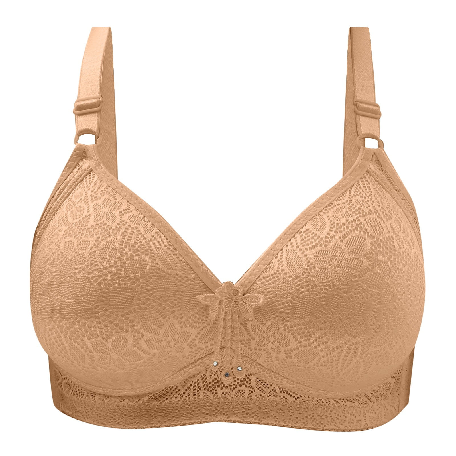 Fuyuyu Womens Bras Women Lace Front Buckle Prints Underwear Without