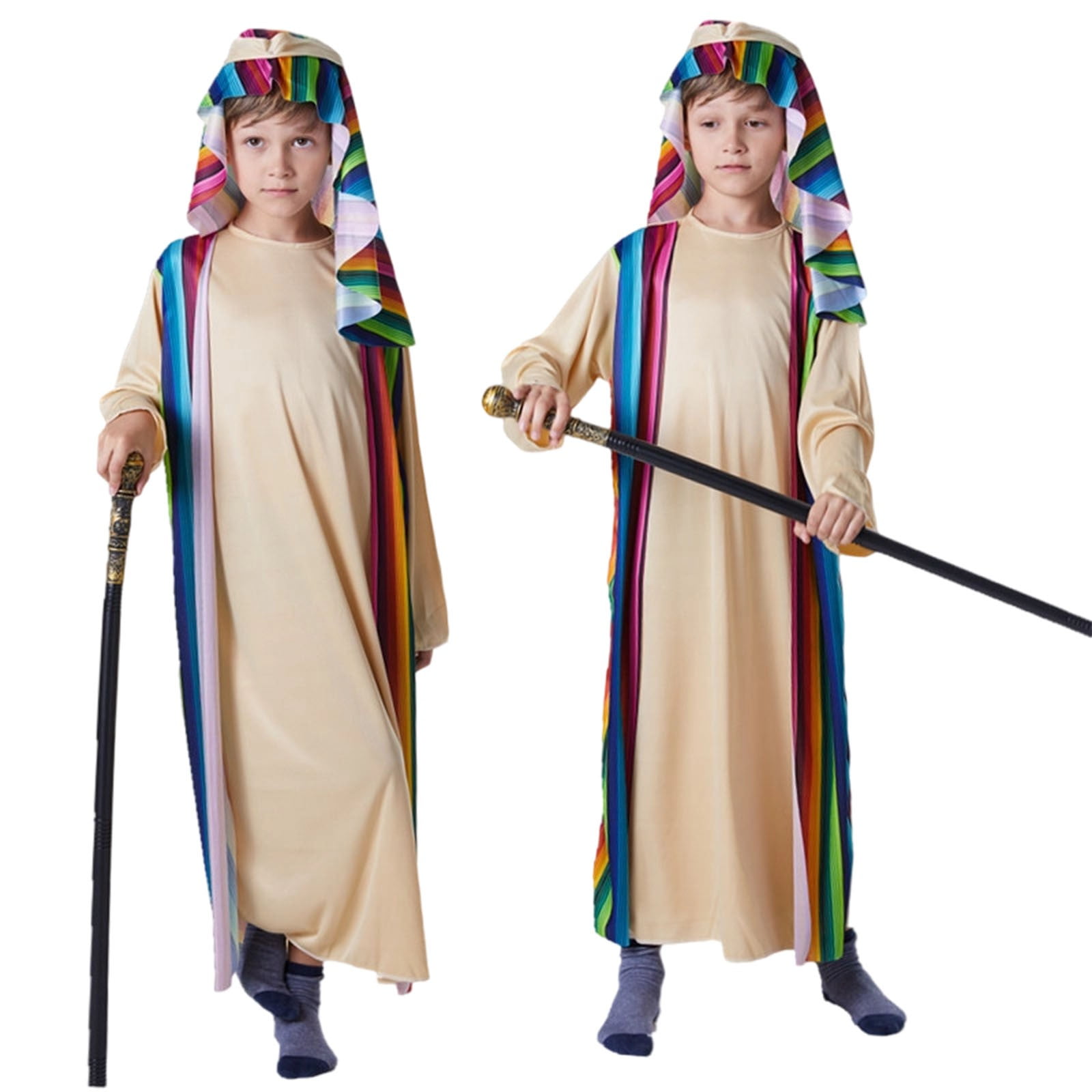 FUZHIQ Boys Saint Joseph Set for Kids Saint Robe with Headpiece Waist ...