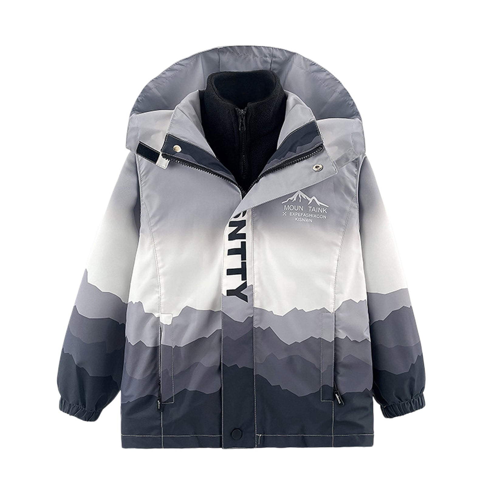 FUZHIQ Boys Winter Jacket Fashion Trend Lapel Casual Utility Coat for Children Warm Outerwear ...