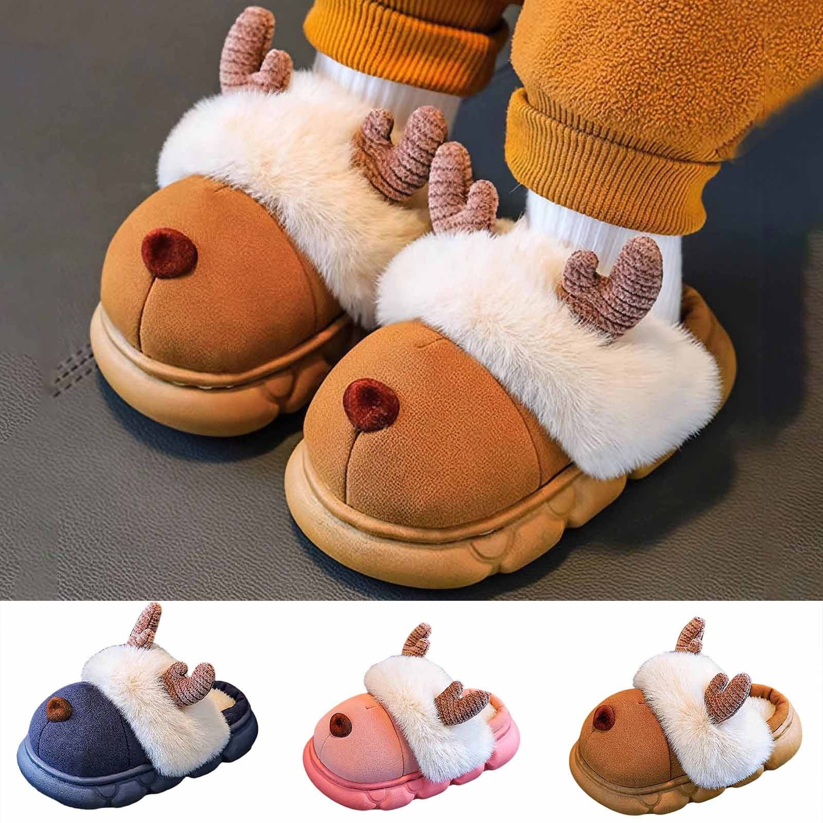 FUZHIQ Cute Slippers Kids Girls On Indoor Outdoor Watertight Warm Cozy ...