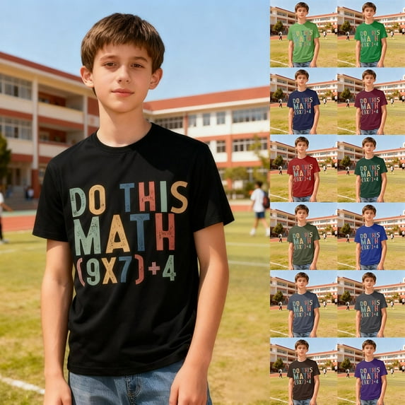 FUZHIQ Do The Math Funny Print 67 T-Shirt, Funny Math Meme Graphic Tee ...