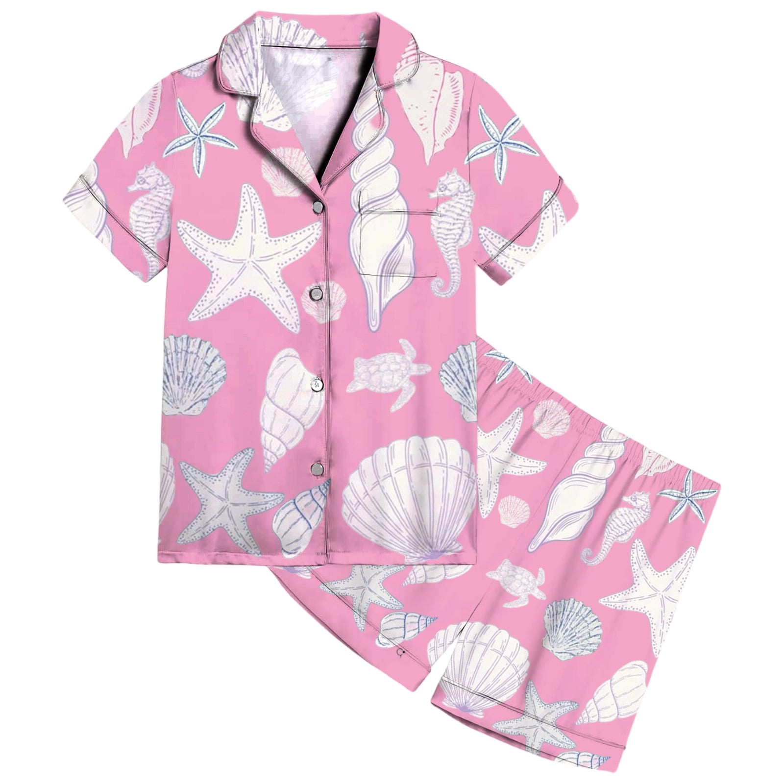 FUZHIQ Girls Kids Pajamas Shorts Sets 14-16 DIY Hand Painted 2 Piece ...