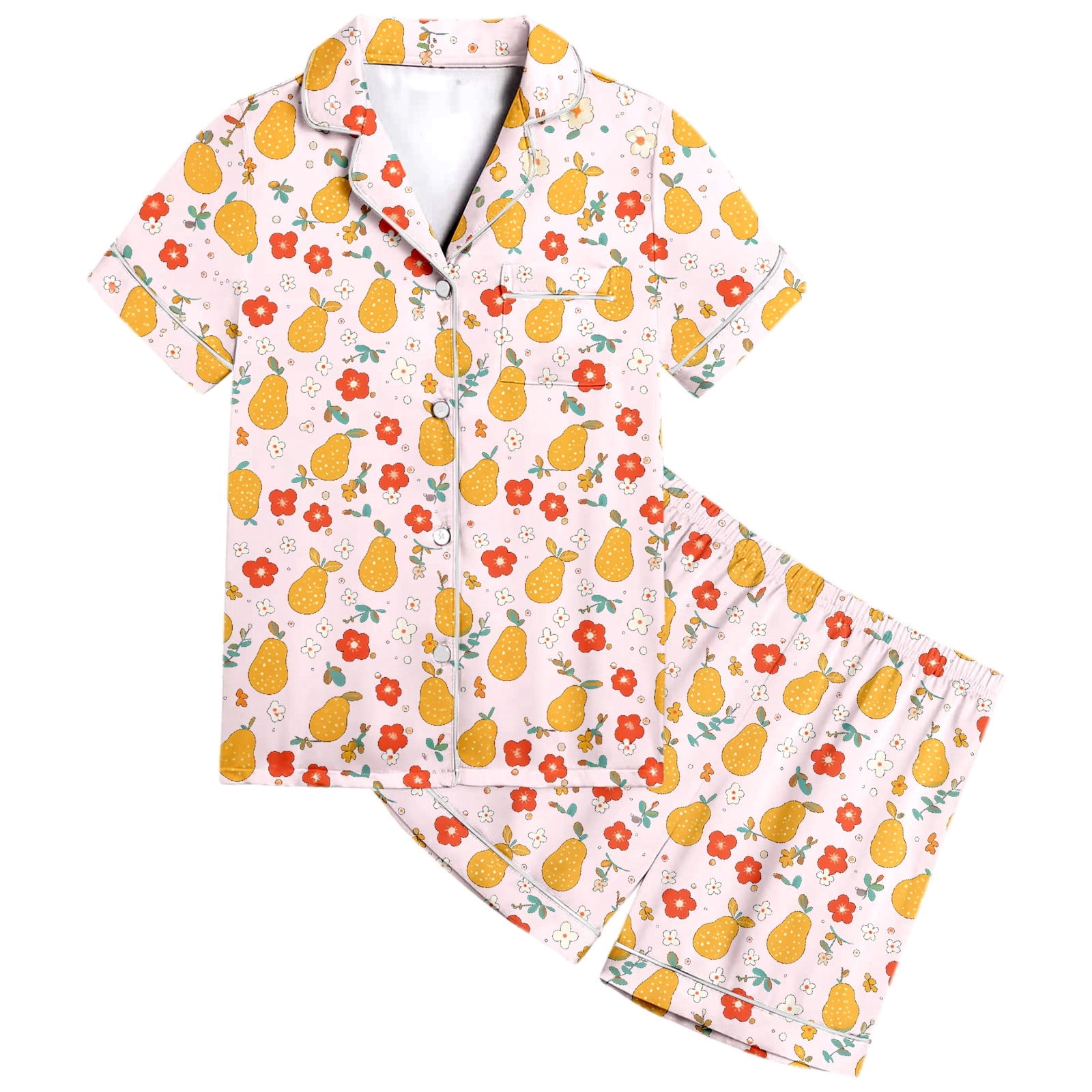 FUZHIQ Girls Kids Pajamas Shorts Sets 14-16 DIY Hand Painted 2 Piece ...