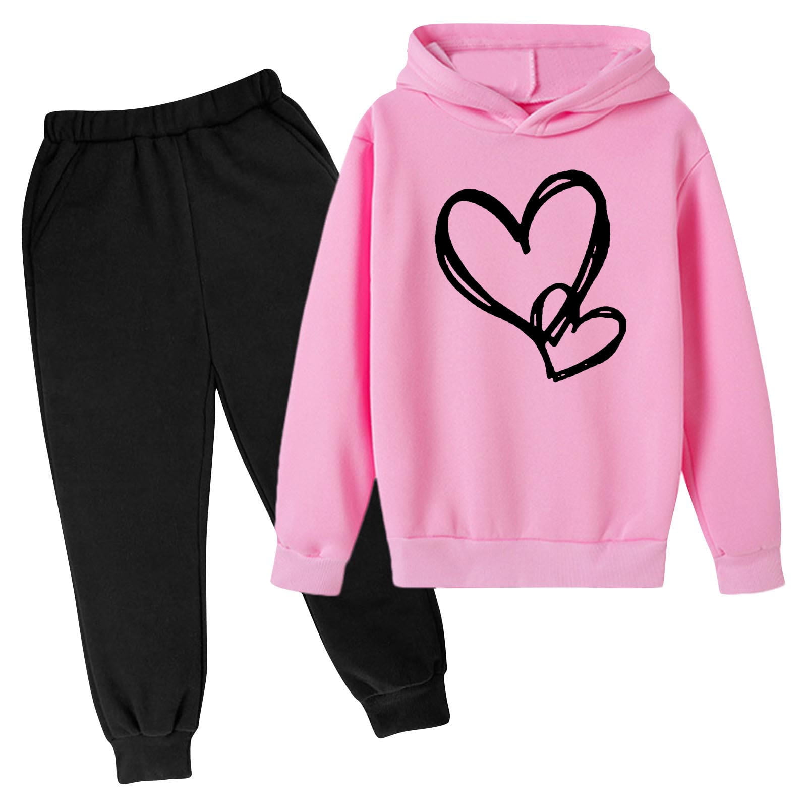 FUZHIQ Girls Lounge Set ,Hoodie Set For Teen Girls Sweatsuits 2 Piece ...