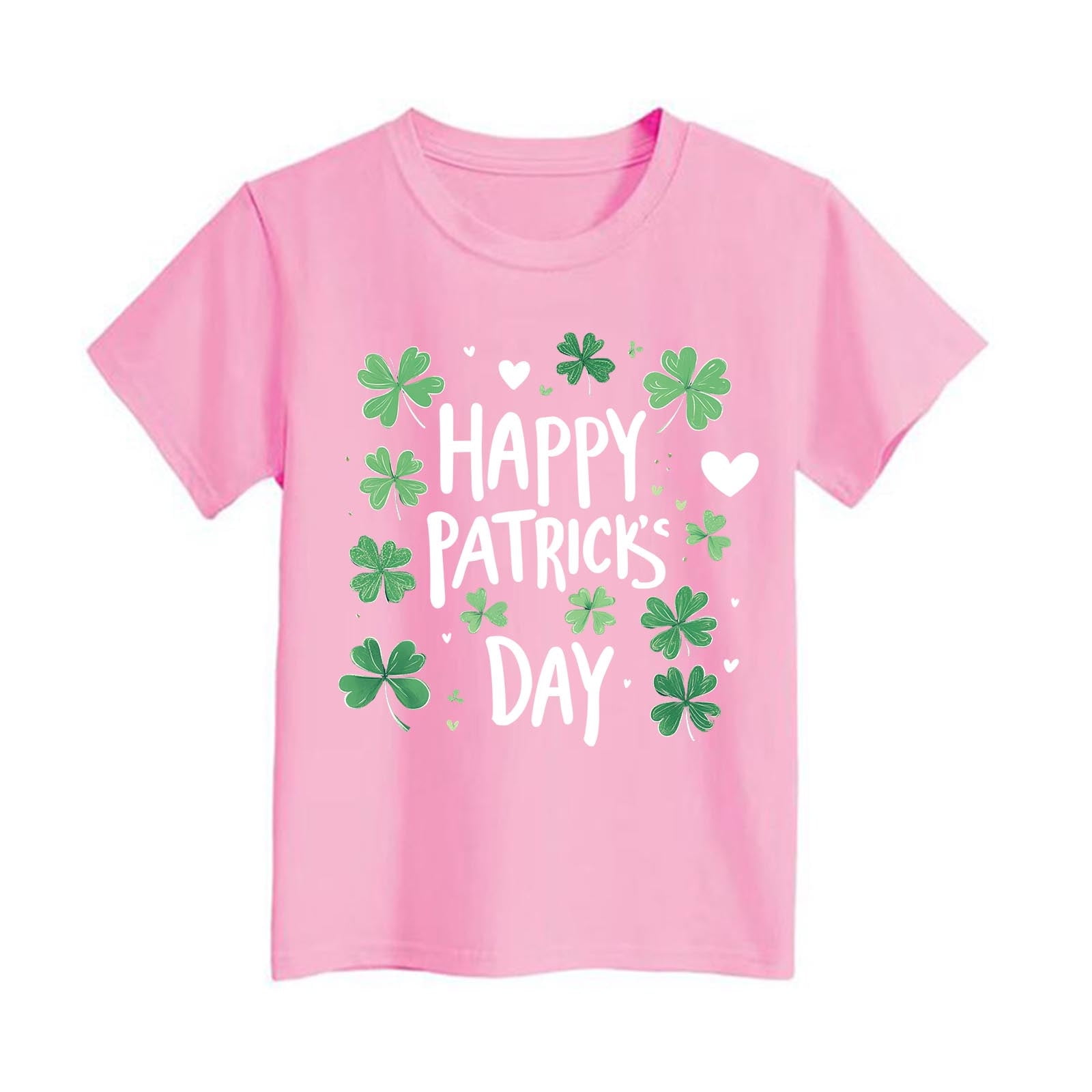 FUZHIQ Girls St. Patrick's Day Shirts Lucky Shamrock Short Sleeve ...