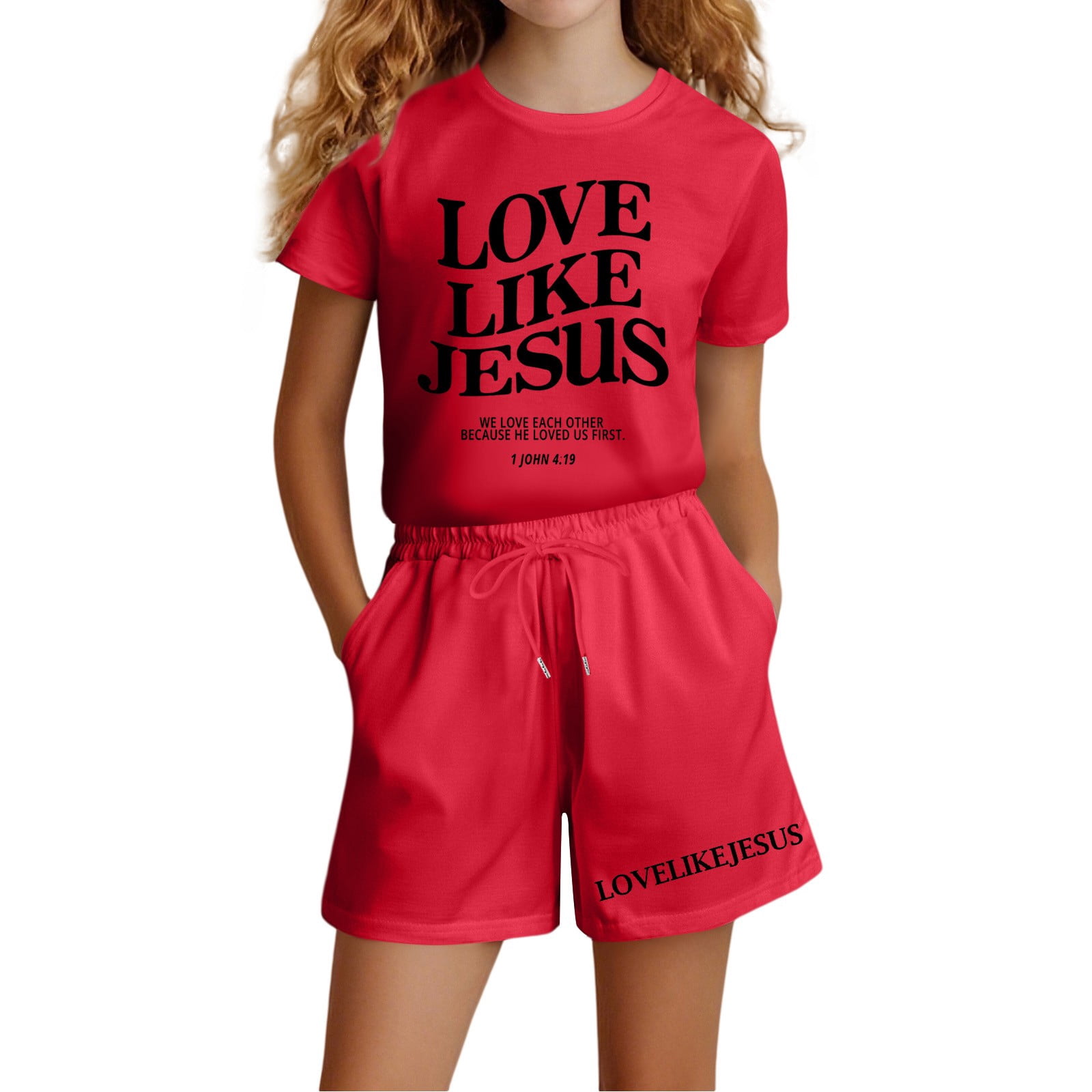 FUZHIQ Girls Two Piece Outfits ,Children Kids Girls Summer Casual Short ...