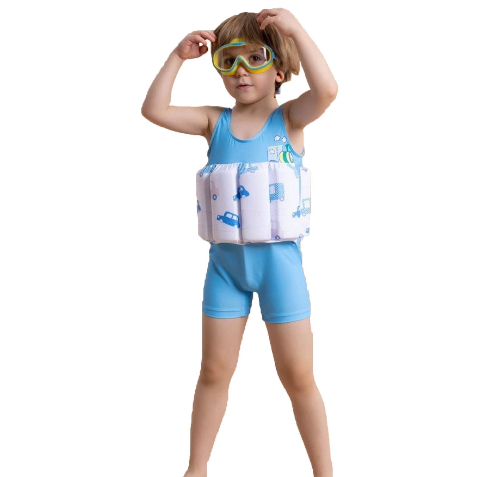 FUZHIQ Kids Floatation Swimsuits Boys Girls One Piece Float Suit Short ...