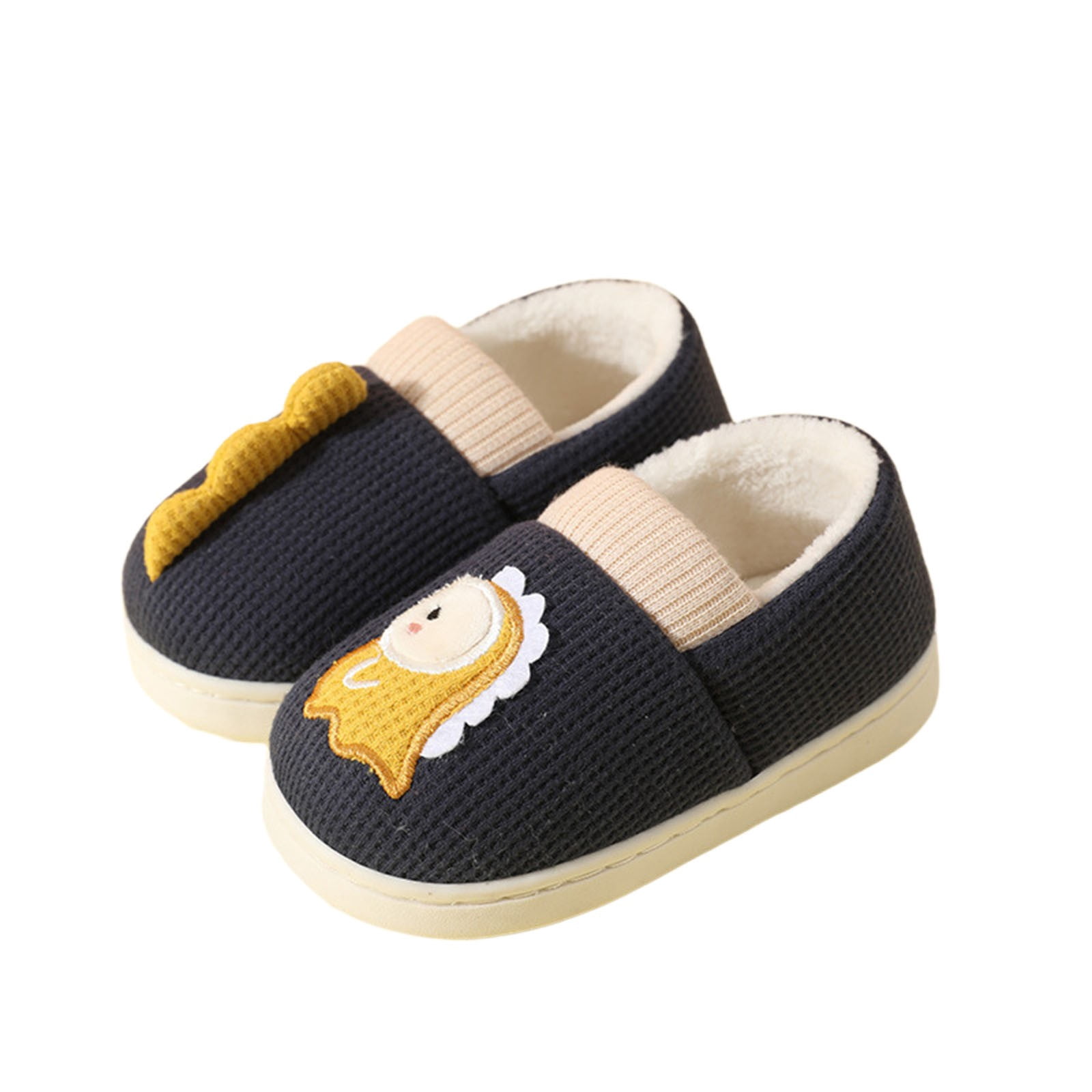 FUZHIQ Kids Slippers Girls Retro Memory Foam Cartoon Comfort Slipper ...