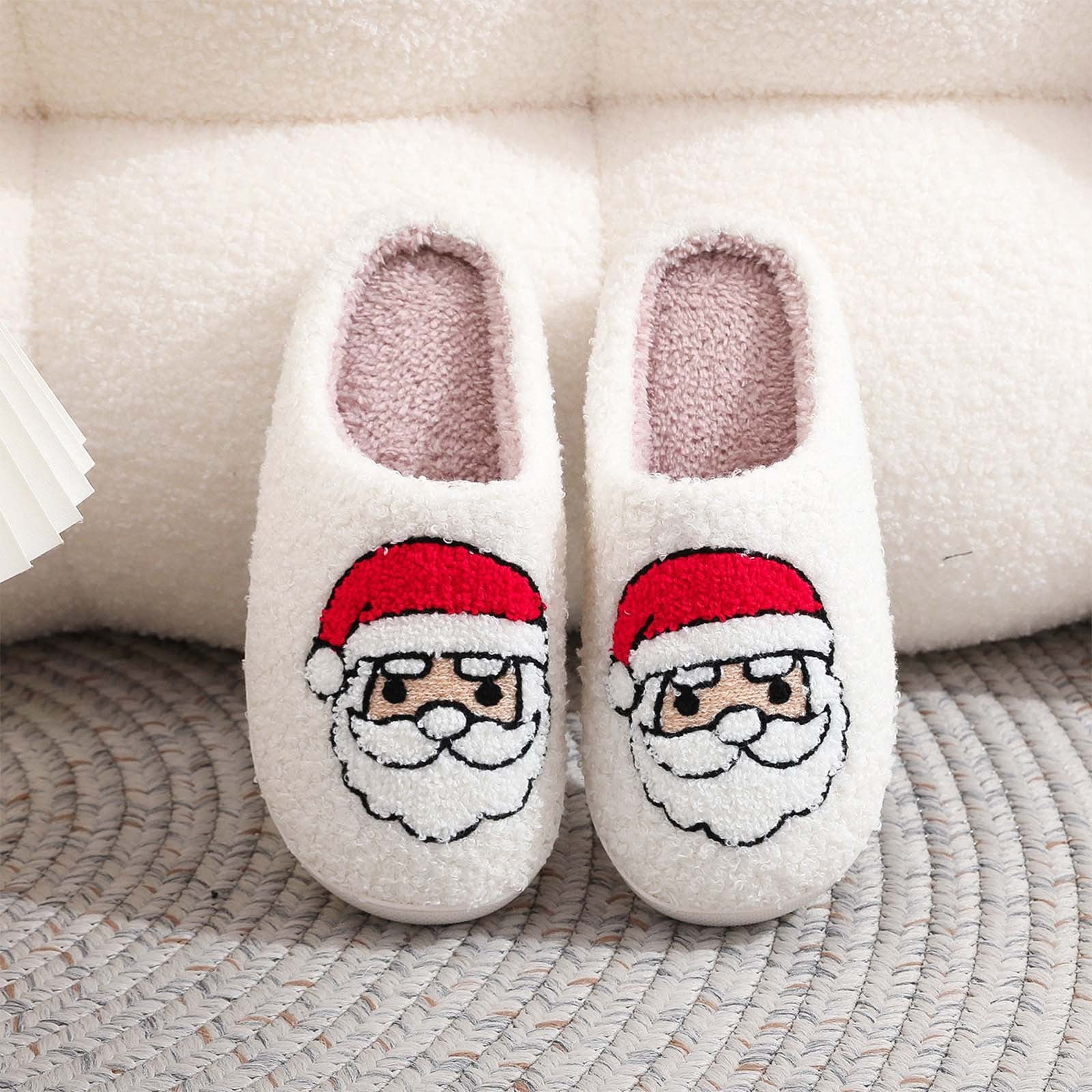 FUZHIQ Mens Fuzzy Slippers Retro Memory Foam Cartoon Comfort Slipper ...
