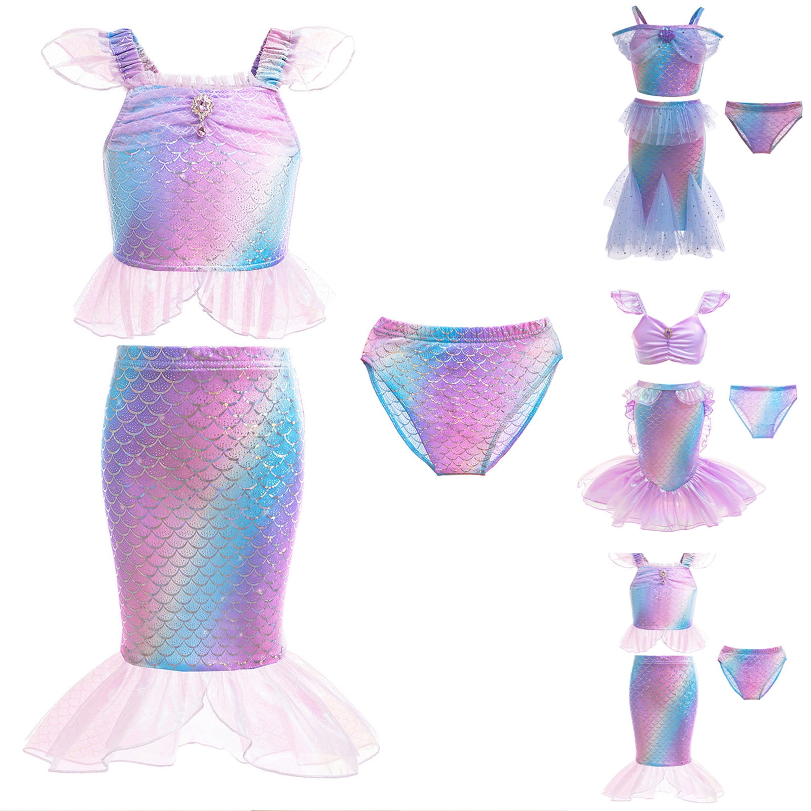 FUZHIQA 3PC Swimsuit Girls Children's 2025 Spring and Summer Hot Spring ...