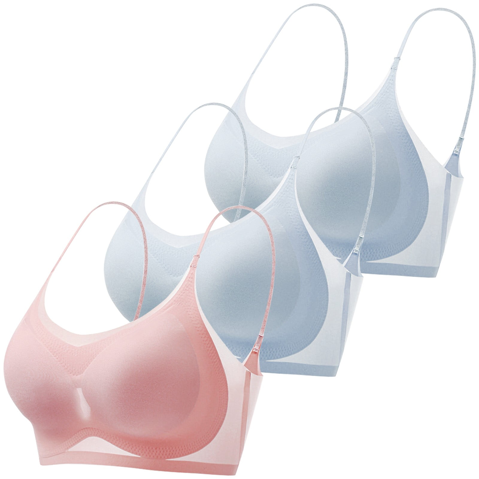 FUZHOR Wireless Bras for Women Thin Bras Summer Thin Plus Size Ice ...
