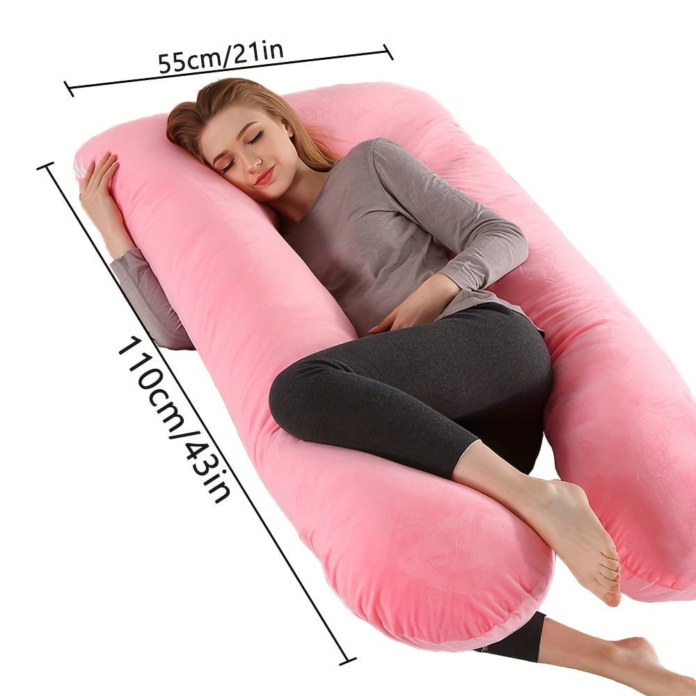 FUZILIN U-Shaped Plush Support Pillow for Adults & Dogs - Washable ...