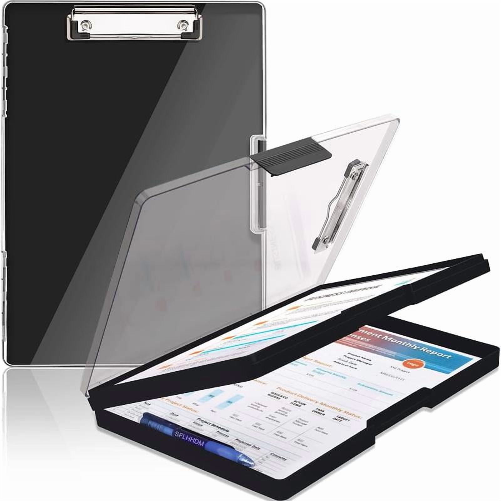 Clipboard with Storage, Heavy Duty Clip Boards 8.5x11 with 2 Storage ...