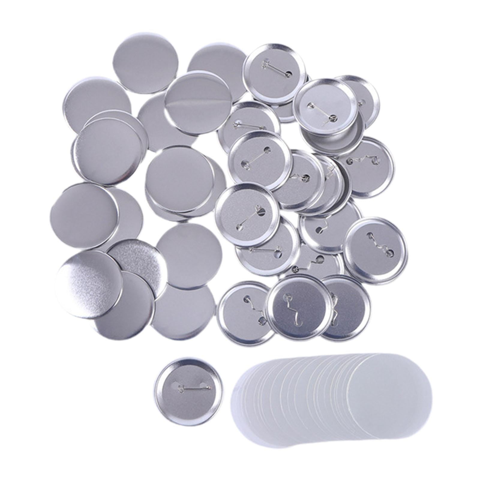 FVDPWYE 100 Pieces Blank Button Making Supplies, Badges Parts Blank ...