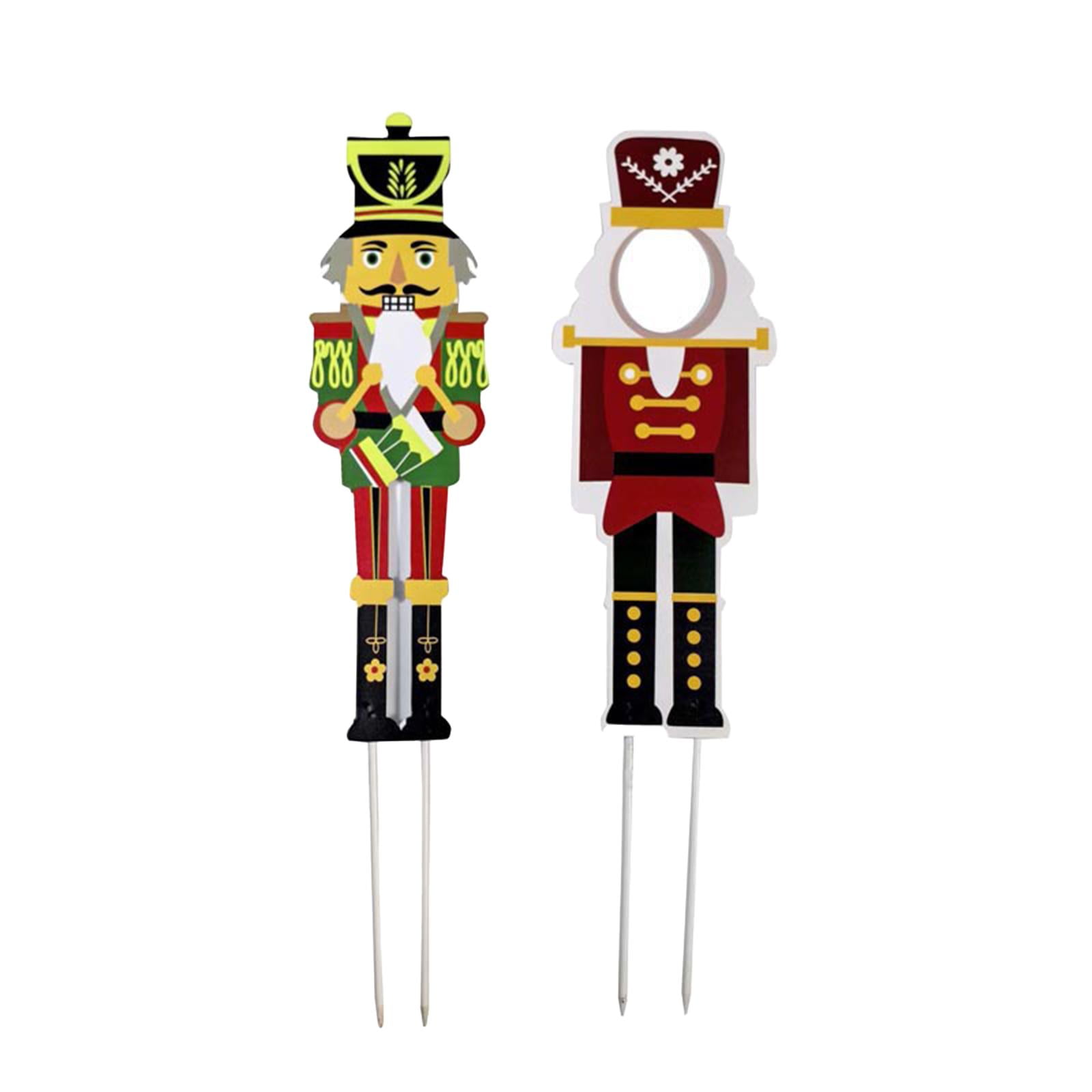 FVDPWYE 2Pcs Christmas Nutcracker Yard Sign Outdoor Signs for Garden ...