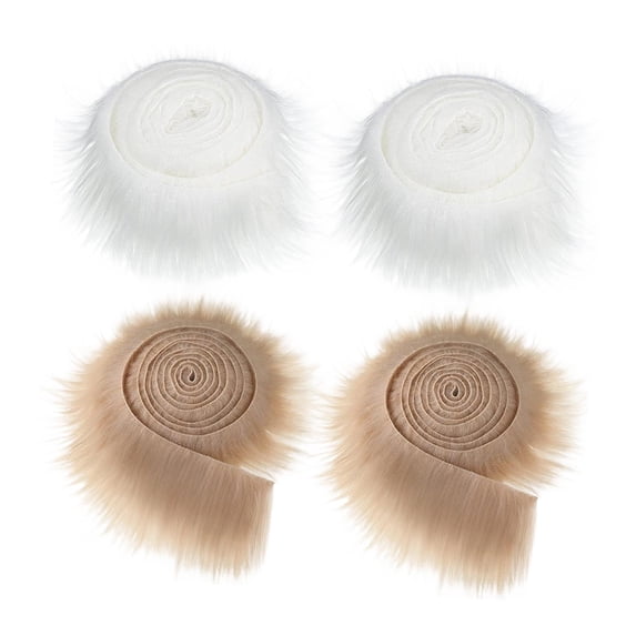 FVDPWYE 4 Pieces Faux Fuzzy Costume Cosplay Soft Craft Shaggy Patches s ...