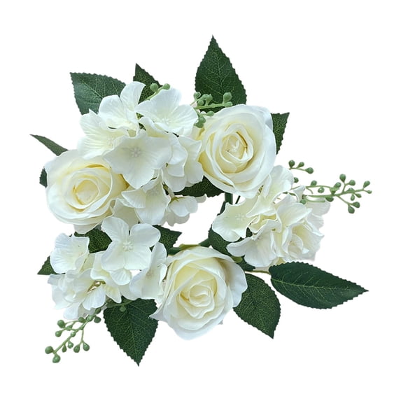 FVDPWYE 7.87inch Candle Wreaths Centerpieces Artificial Floral for ...